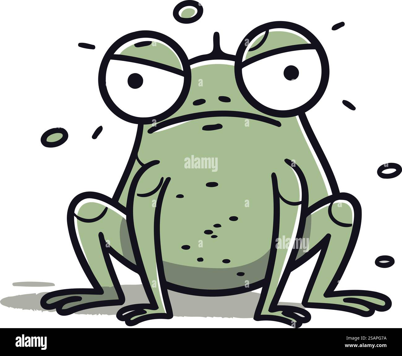Frog Cartoon Character Vector Illustration. Cute Frog Icon Stock Vector ...