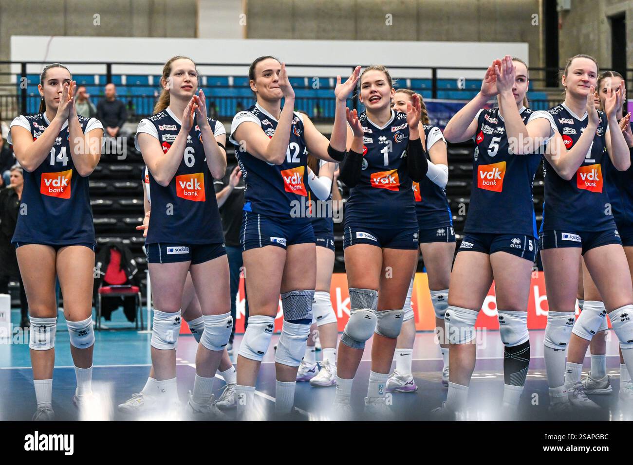 Team Gent celebrate after winning the volleyball game between ...
