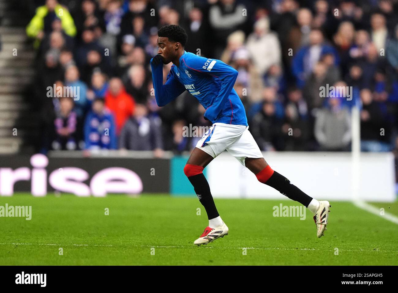 Rangers' Paul Nsio is substituted on during the UEFA Champions League ...