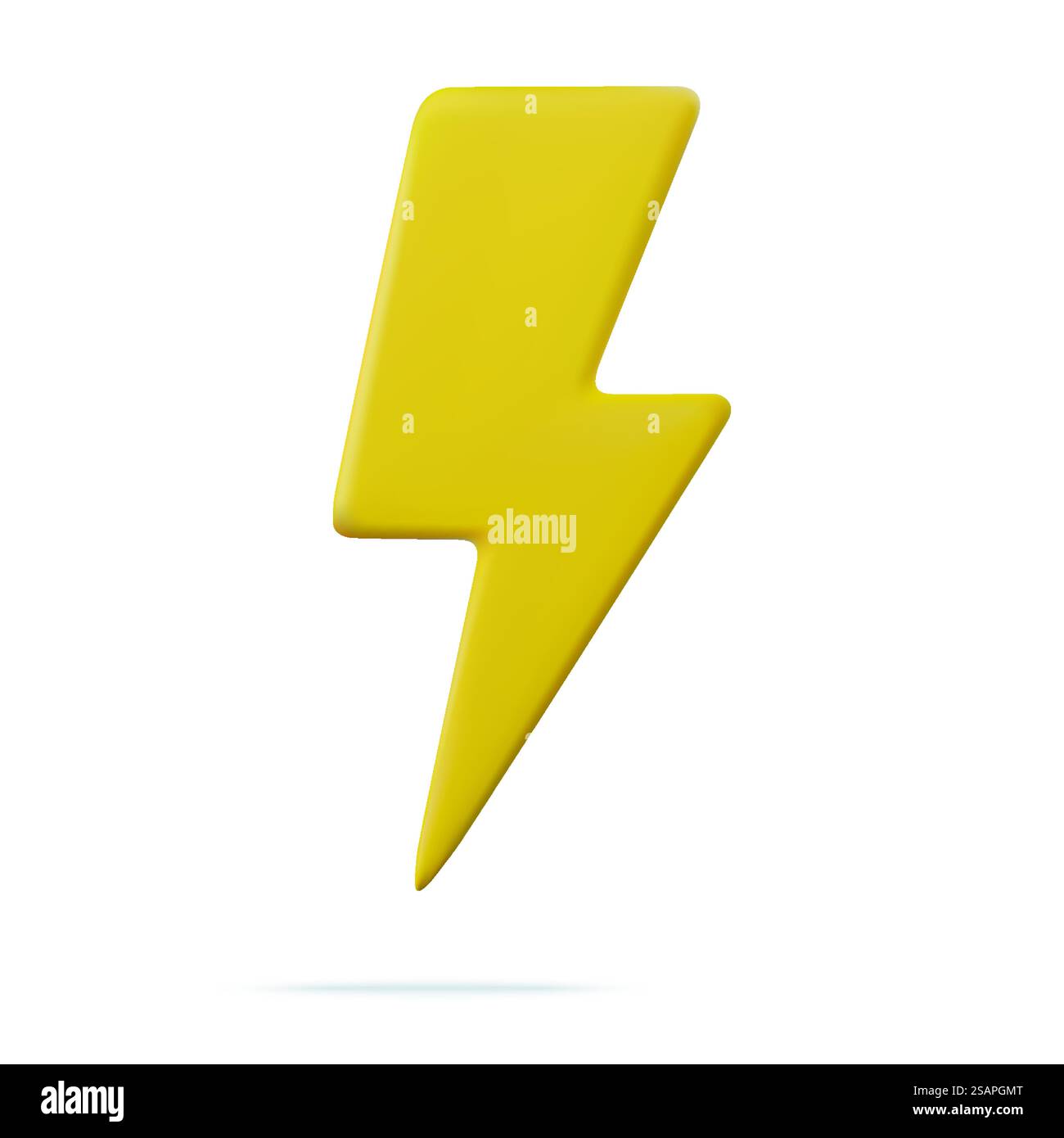 3d Yellow thunder and bolt lighting flash. Yellow charger symbol for ...