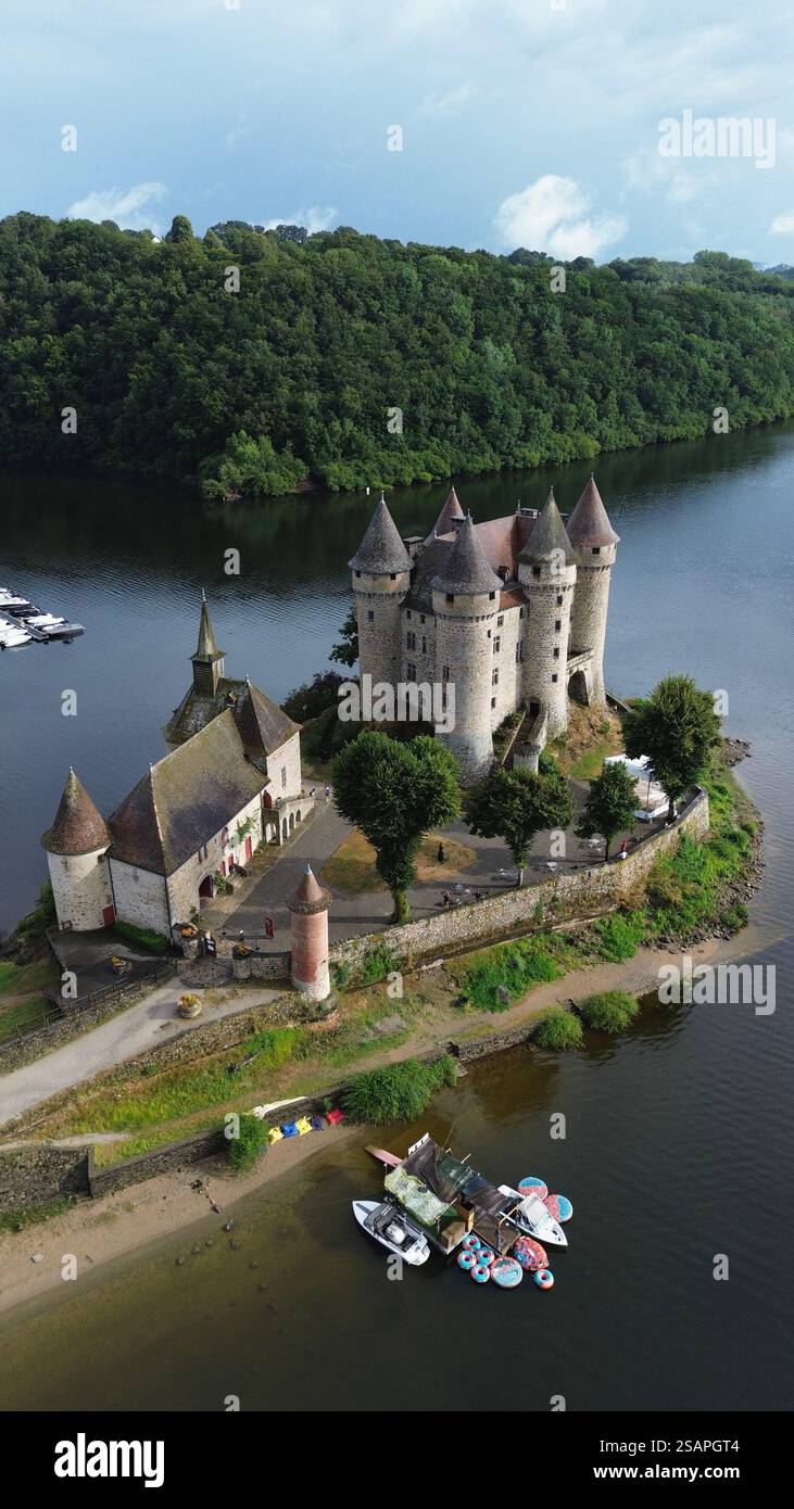 drone photo Val castle france europe Stock Photo - Alamy