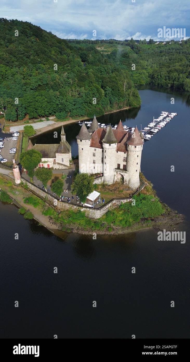 drone photo Val castle france europe Stock Photo - Alamy