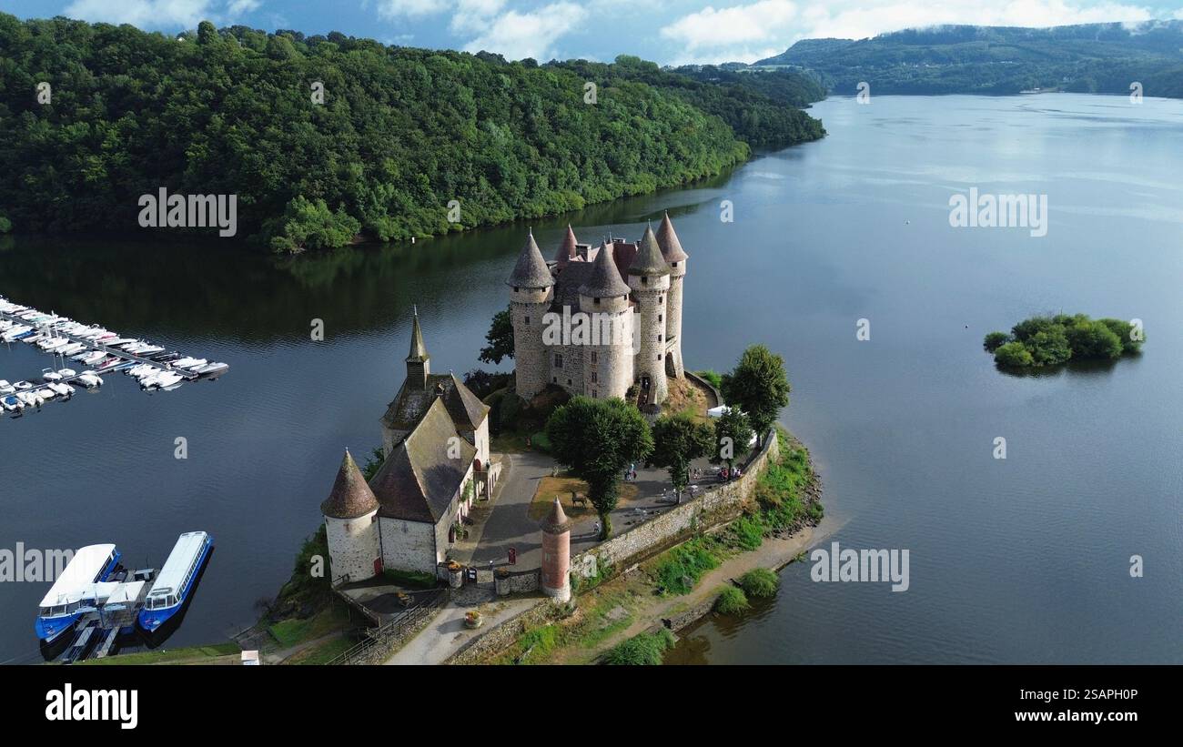 drone photo Val castle france europe Stock Photo - Alamy