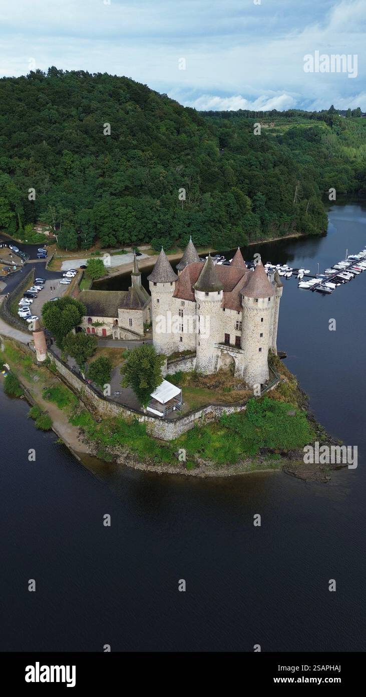 drone photo Val castle france europe Stock Photo - Alamy