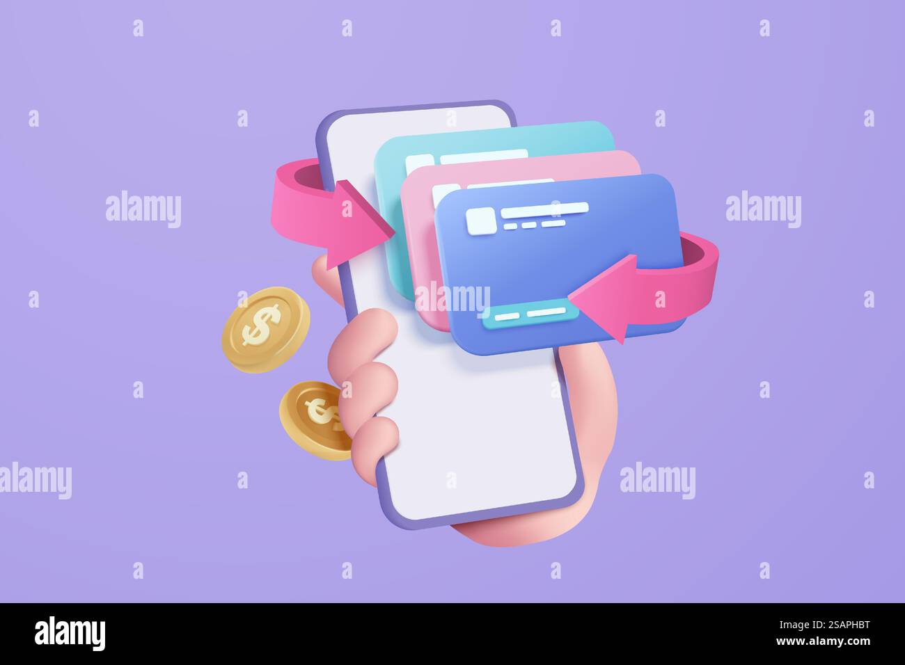 Hand holding three credit Stock Vector Images - Alamy