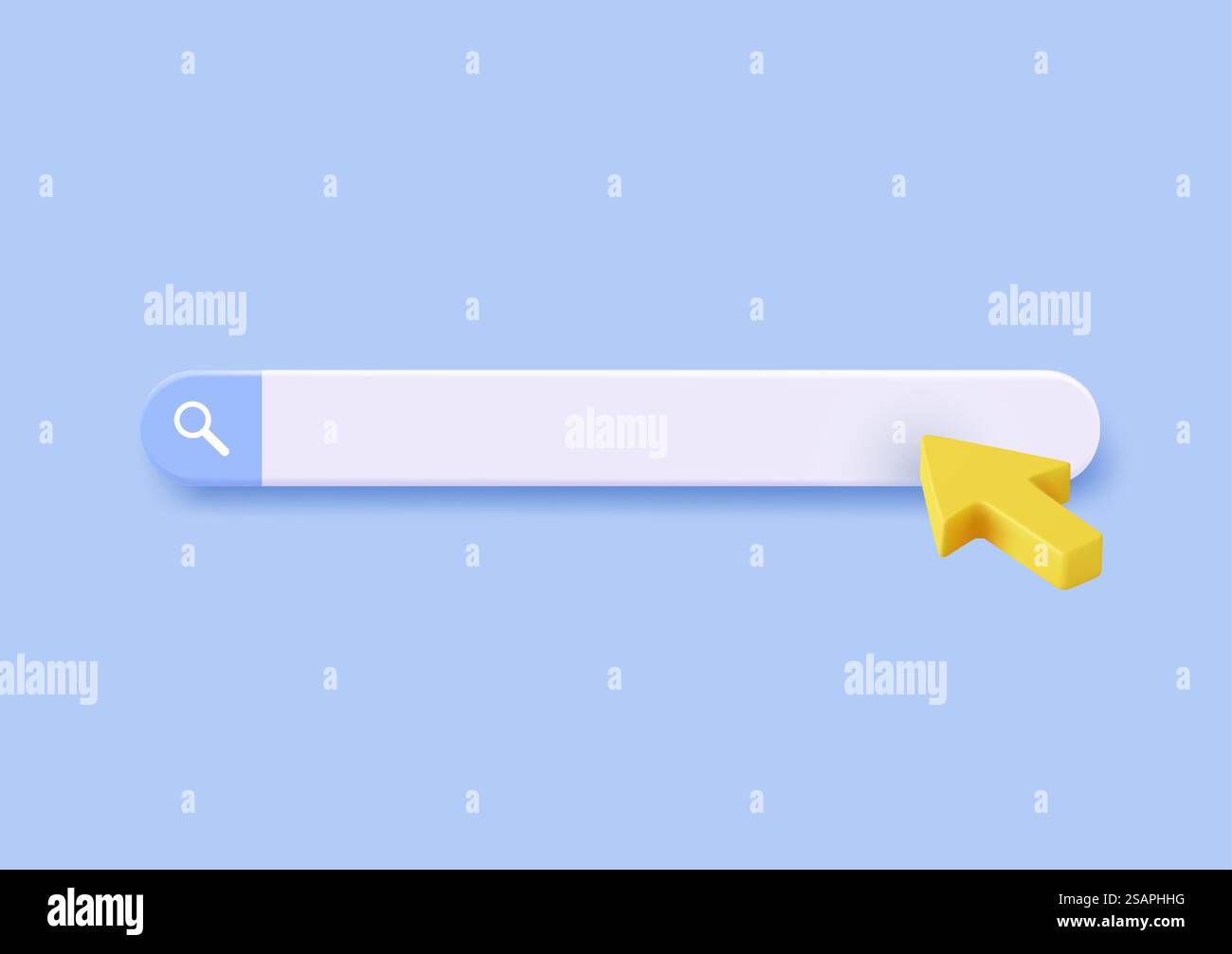 3d Search bar template for website. Navigation search for browser. 3d ...