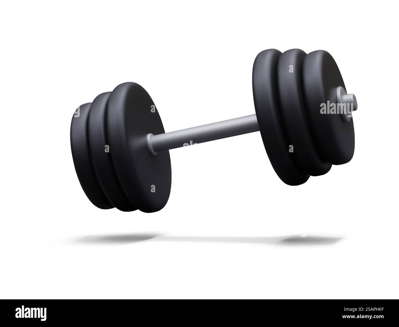 3d realistic dumbbell isolated on white background. Vector illustration Stock Vector Image & Art ...