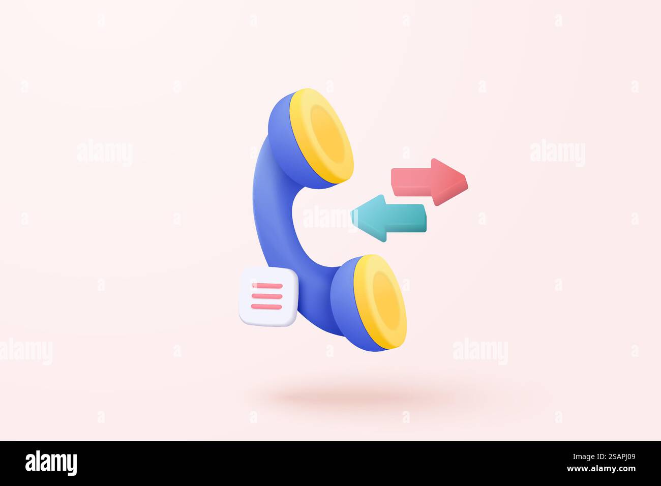 3d call phone and bubble Talking. Talk with service support hotline, Question mark icon sign or ...