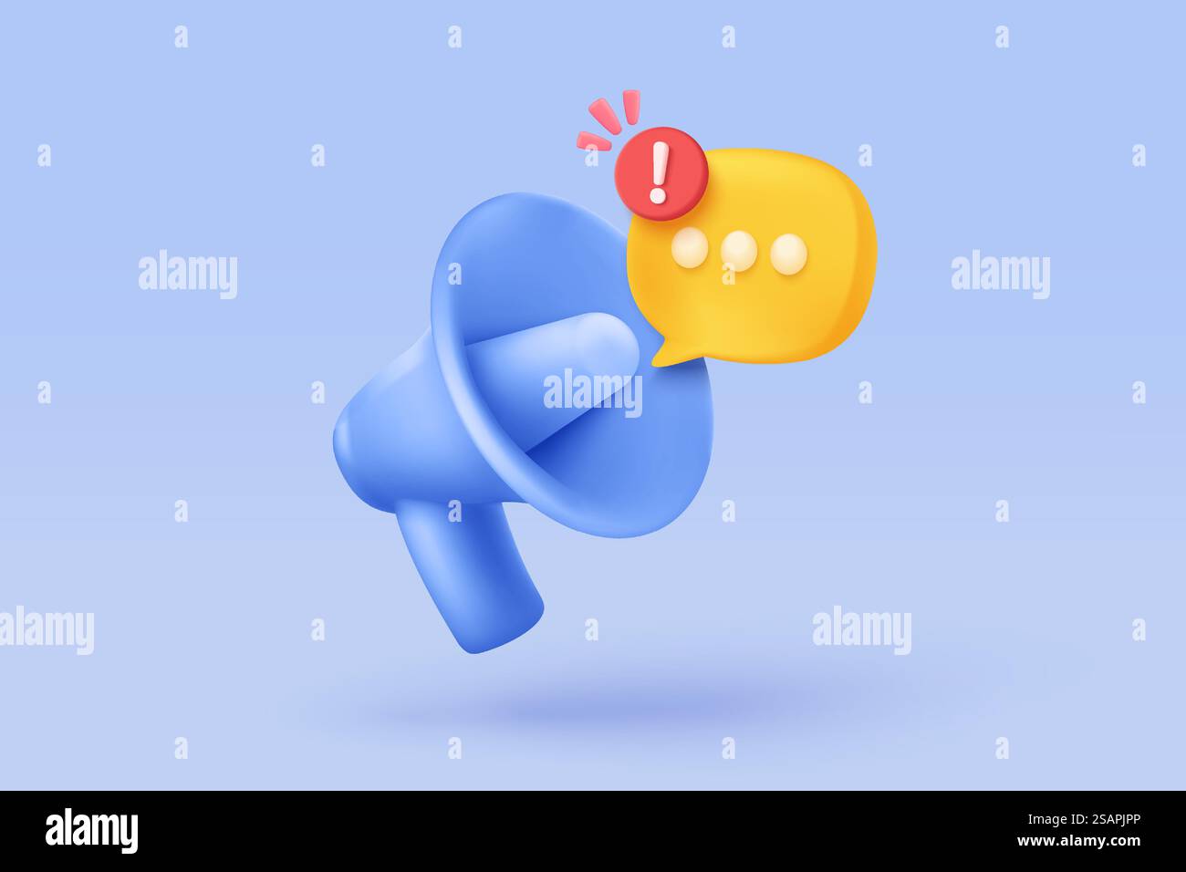 3d megaphone speaker or loudspeaker for announce. Comment reply is ...
