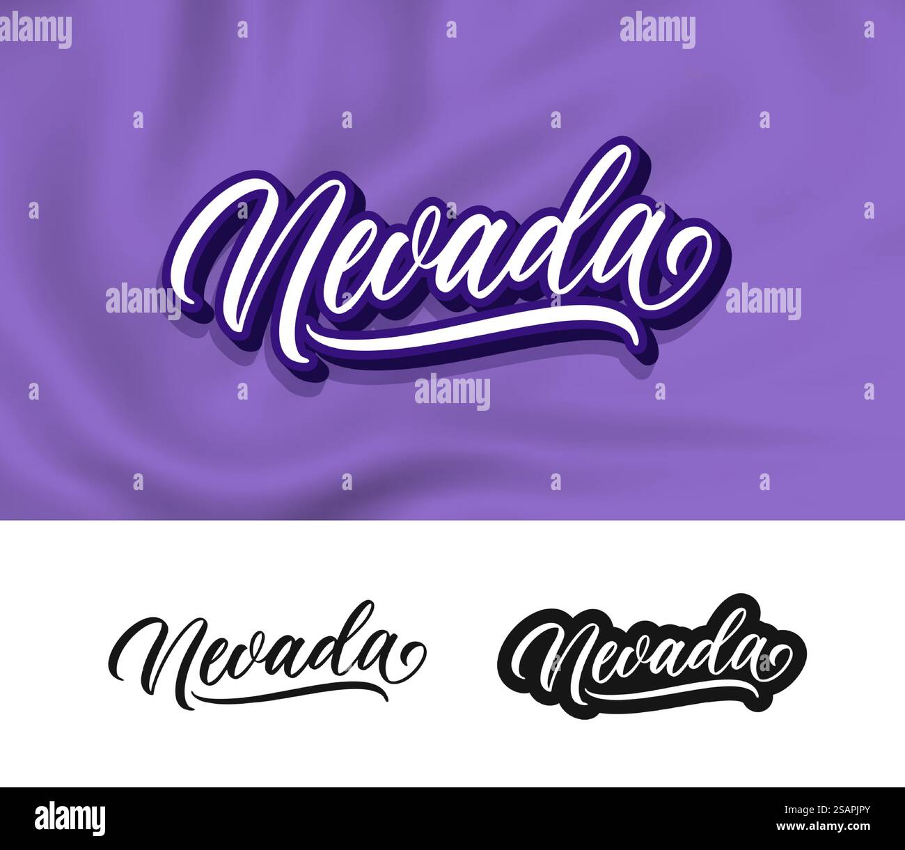 Nevada hand lettering design. Modern calligraphy. Vector illustration ...
