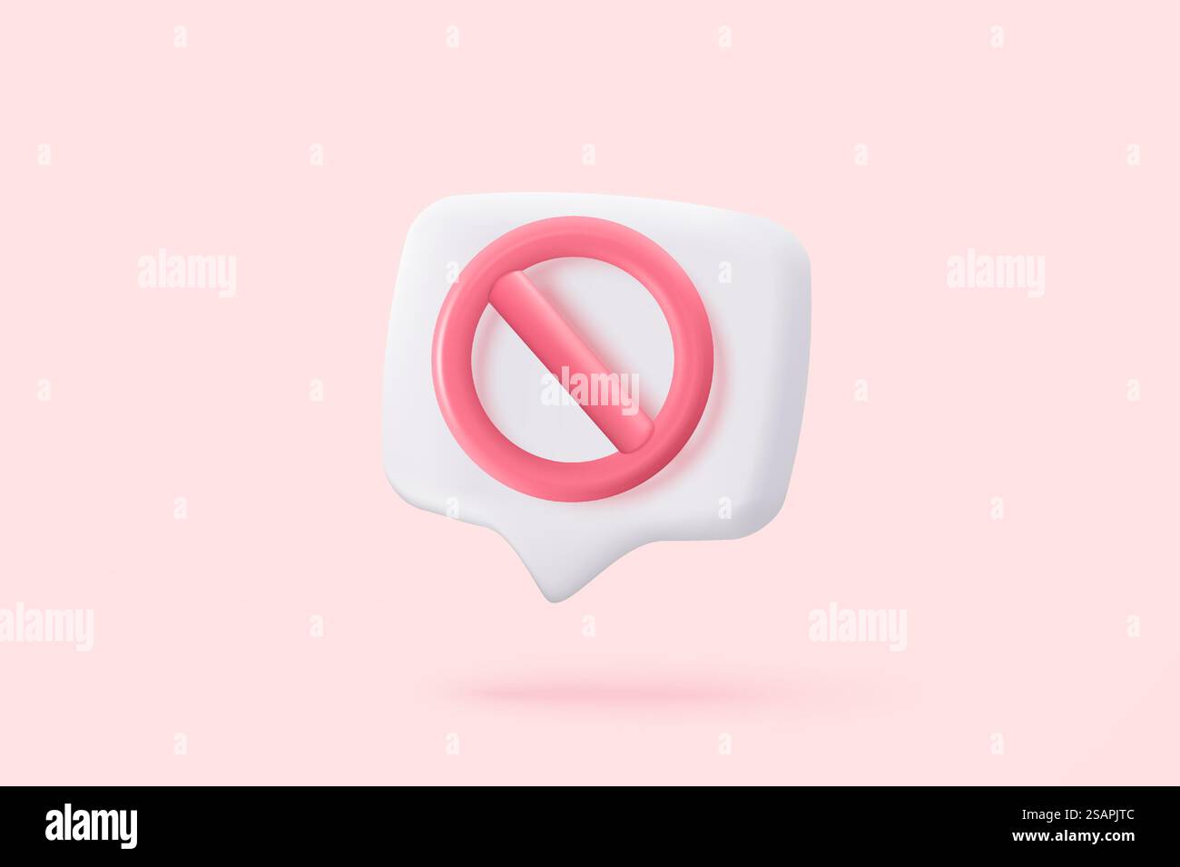 3d traffic stop for alert notification icon. negative check list button ...