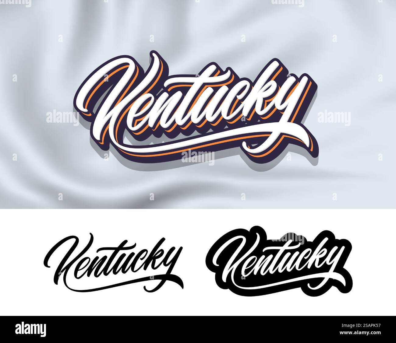 Kentucky hand lettering design. Modern calligraphy. Vector illustration ...