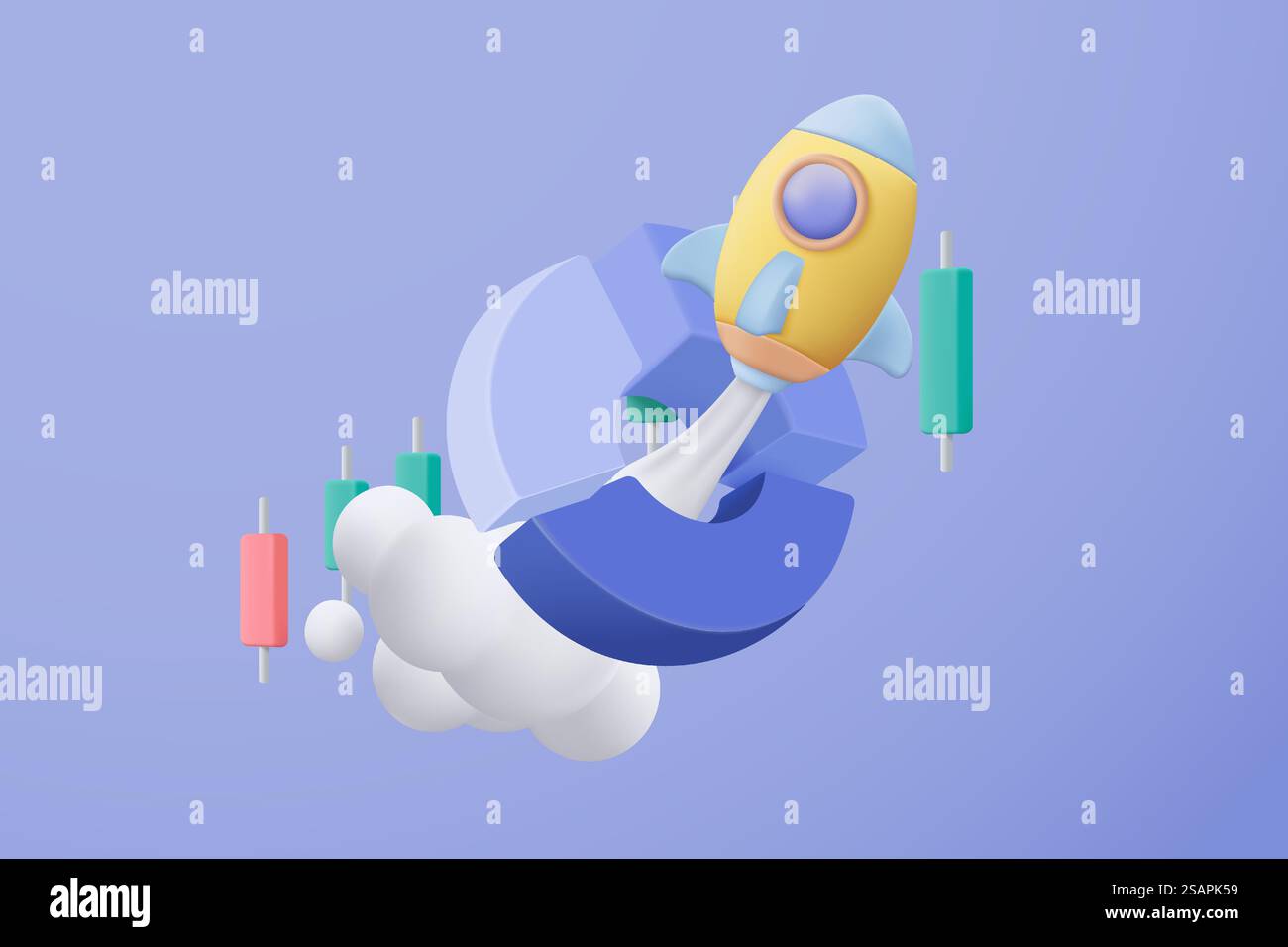 3D stock trading graph in market on background. Sell and buy money cash ...