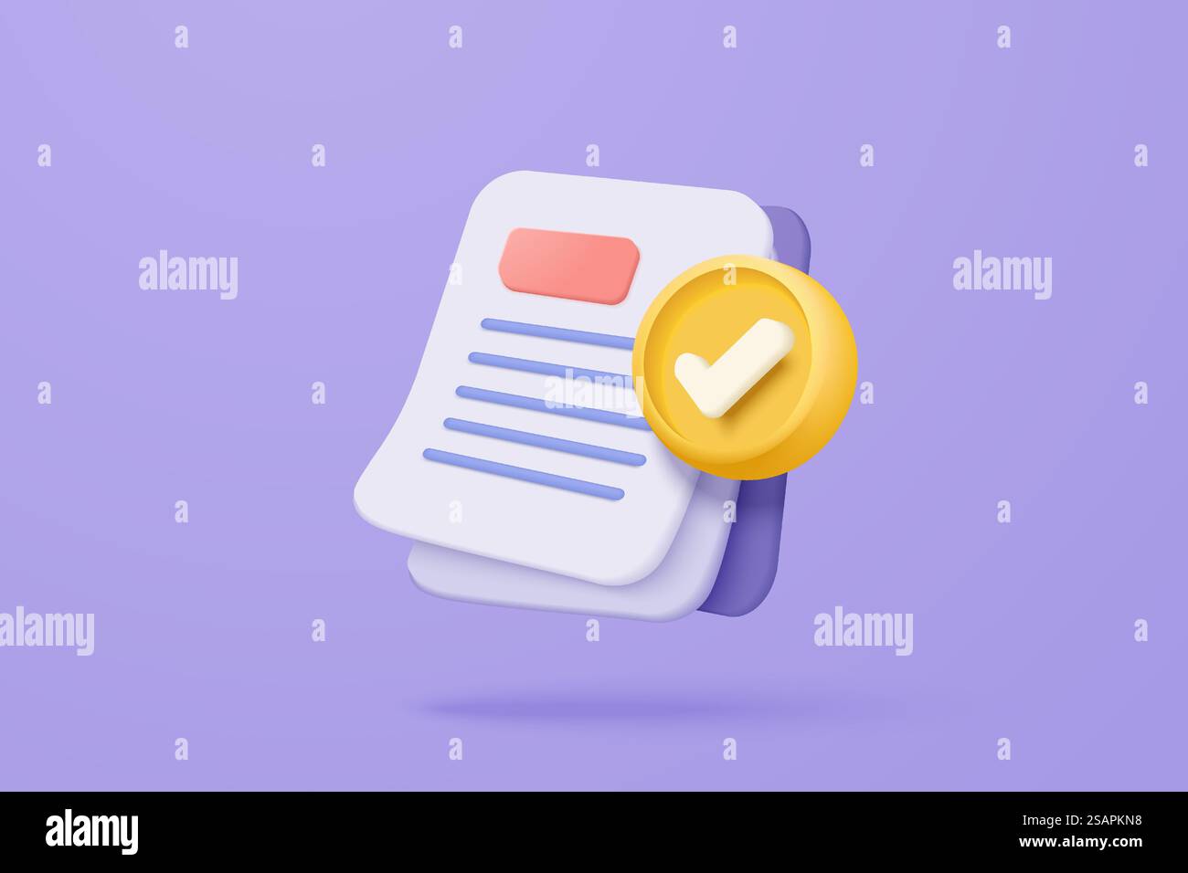 3d white clipboard task management todo check list on purple background ...