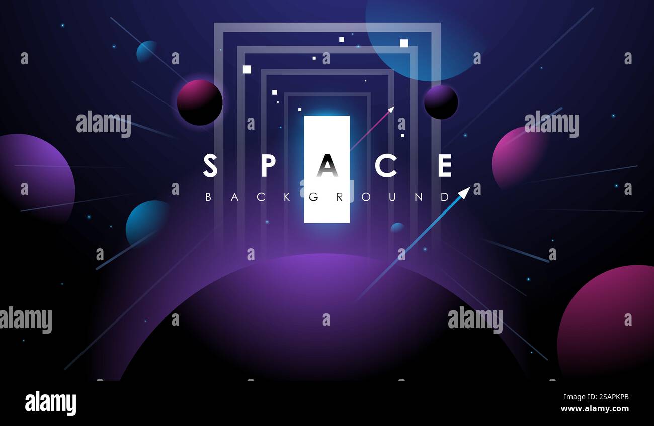 Vector Universe background for presentation design. Brochure template ...