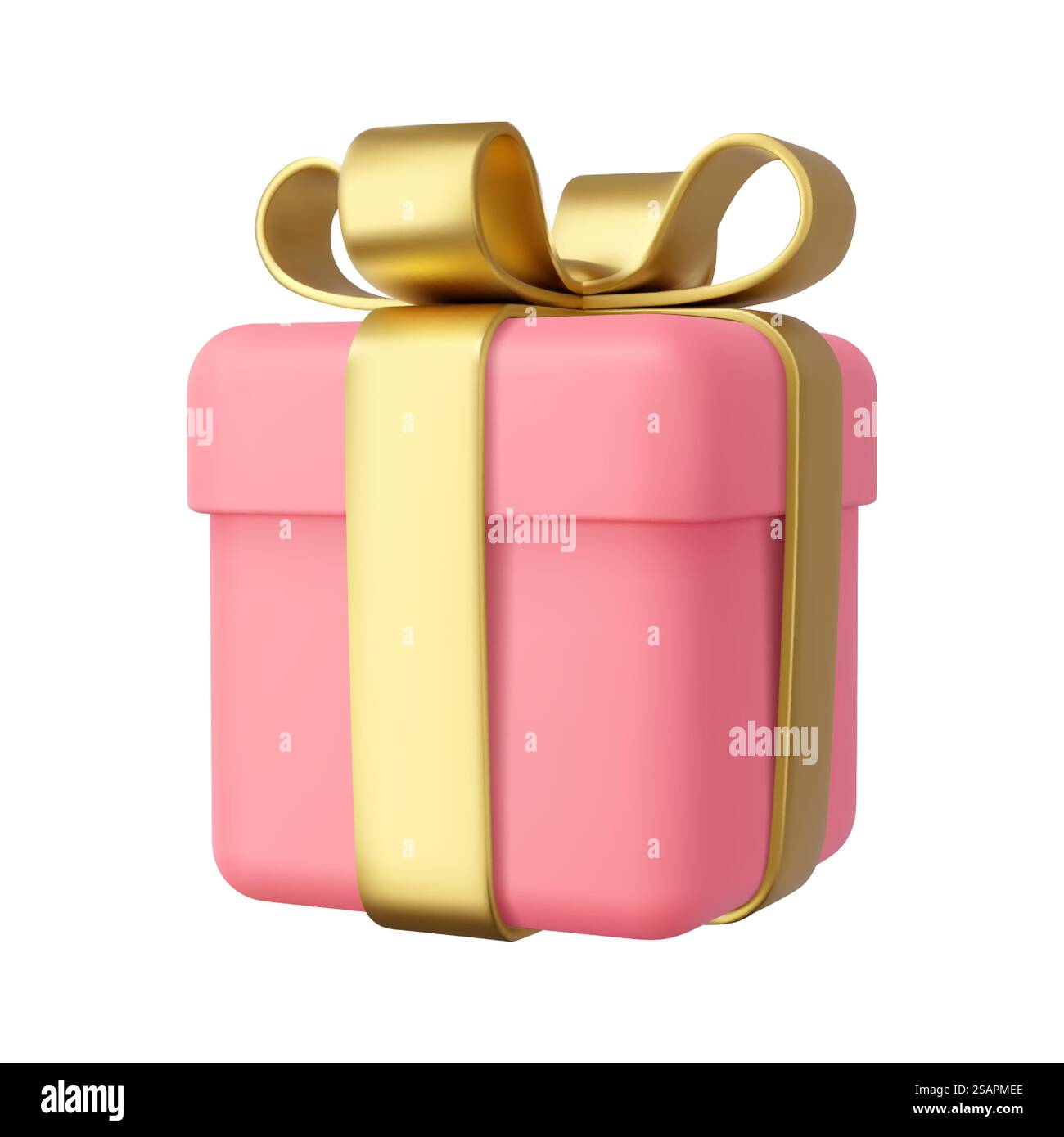 3d render gifts box isolated on white background. Holiday decoration ...