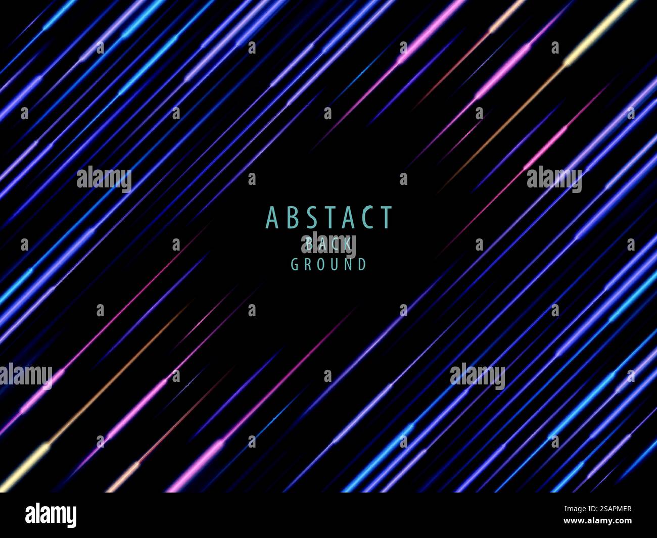 Abstract futuristic neon light background. Colorful Neon Light lines moving to lighting glow ...