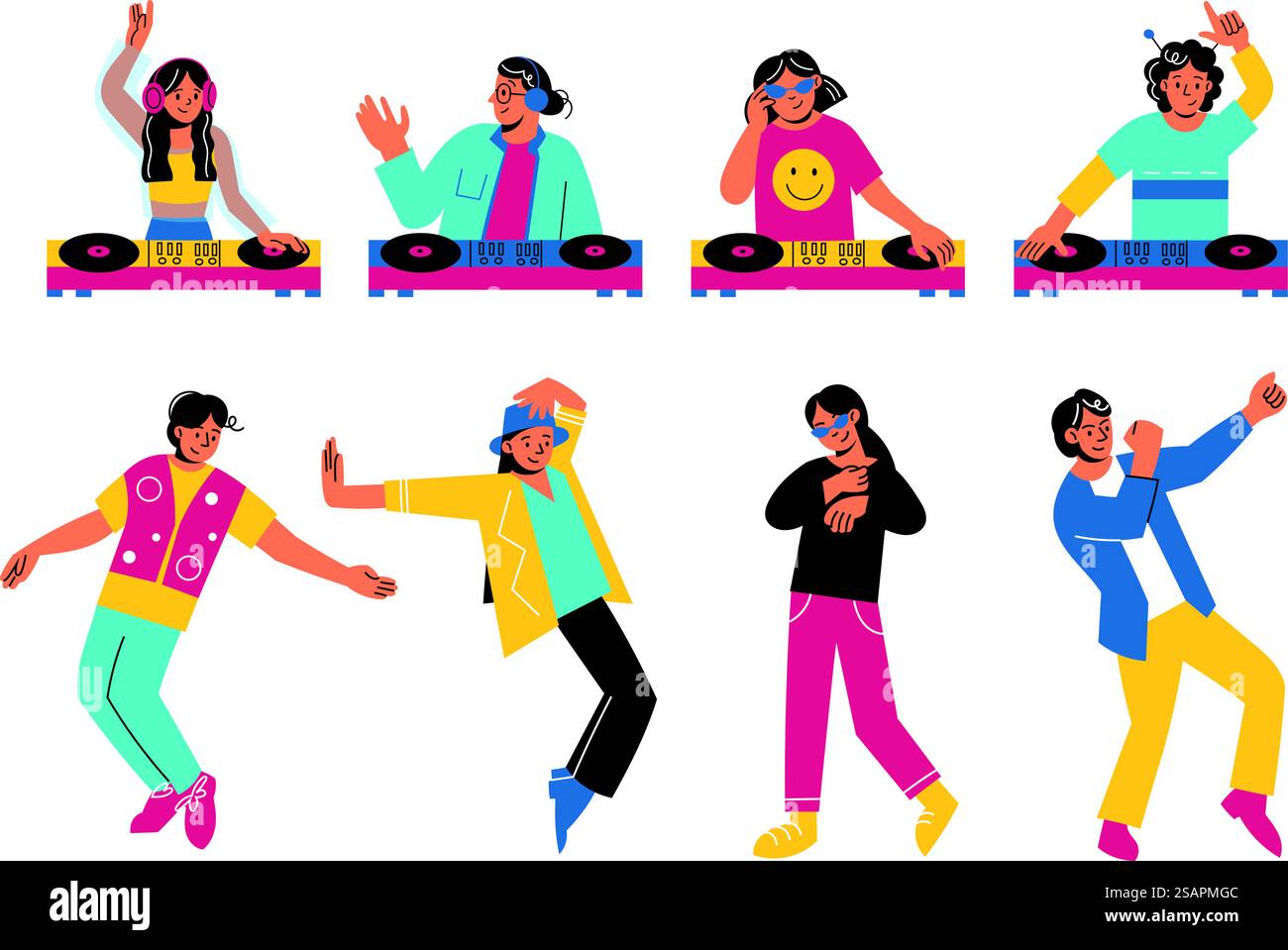 Rave woman dancing Stock Vector Images - Alamy