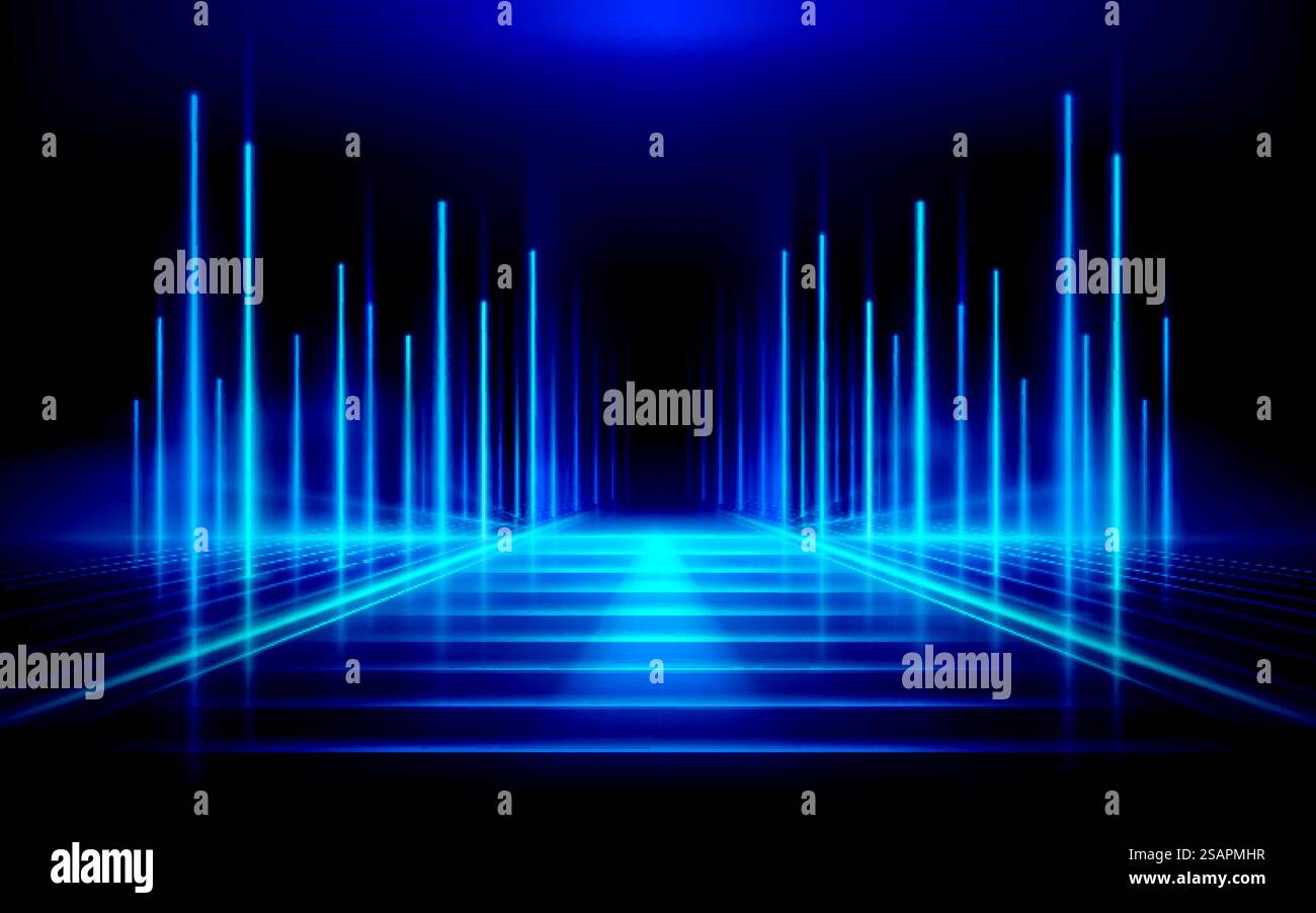 Abstract futuristic neon lights background. Elegant scene Lighting ...