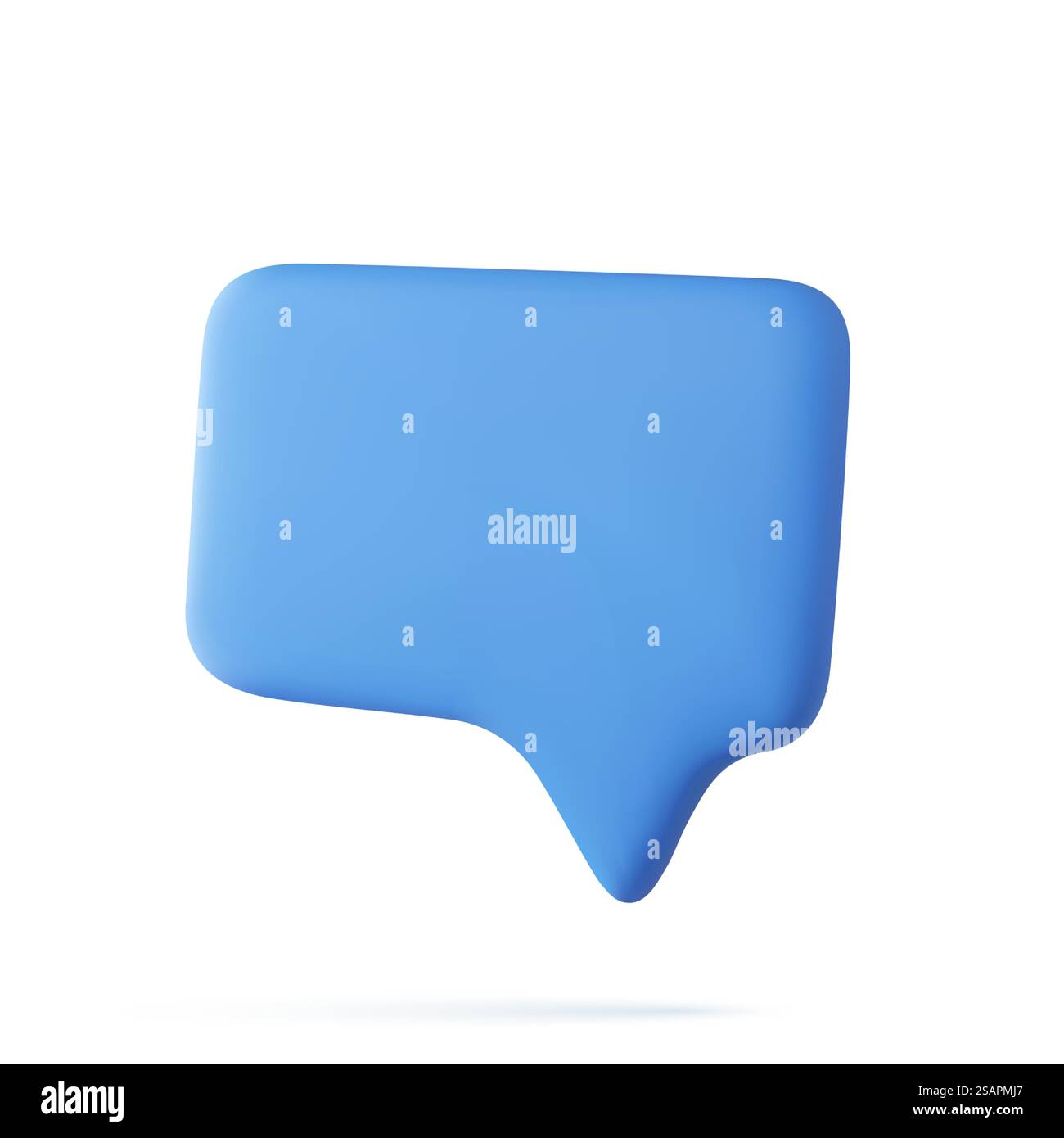 Blank speech bubble pin isolated on white background 3D rendering ...