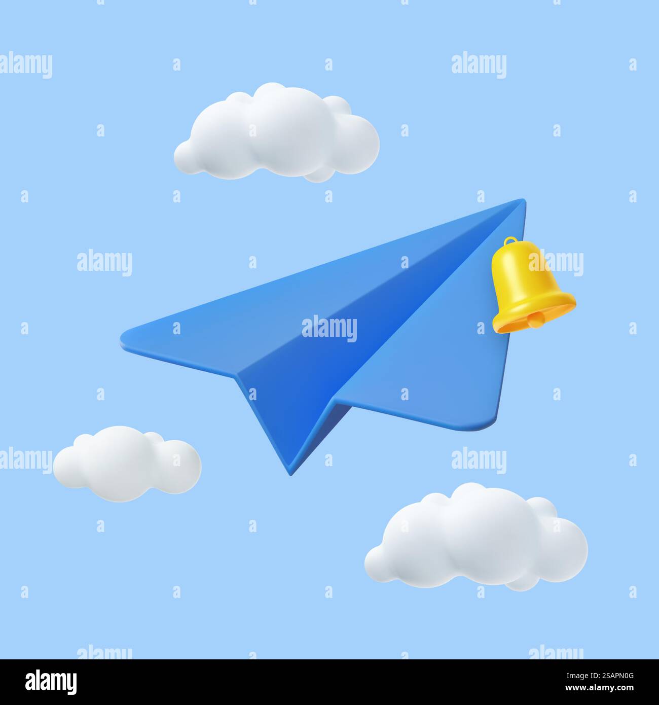 3D Paper Airplane icon. Banner template for travel with aircraft and ...