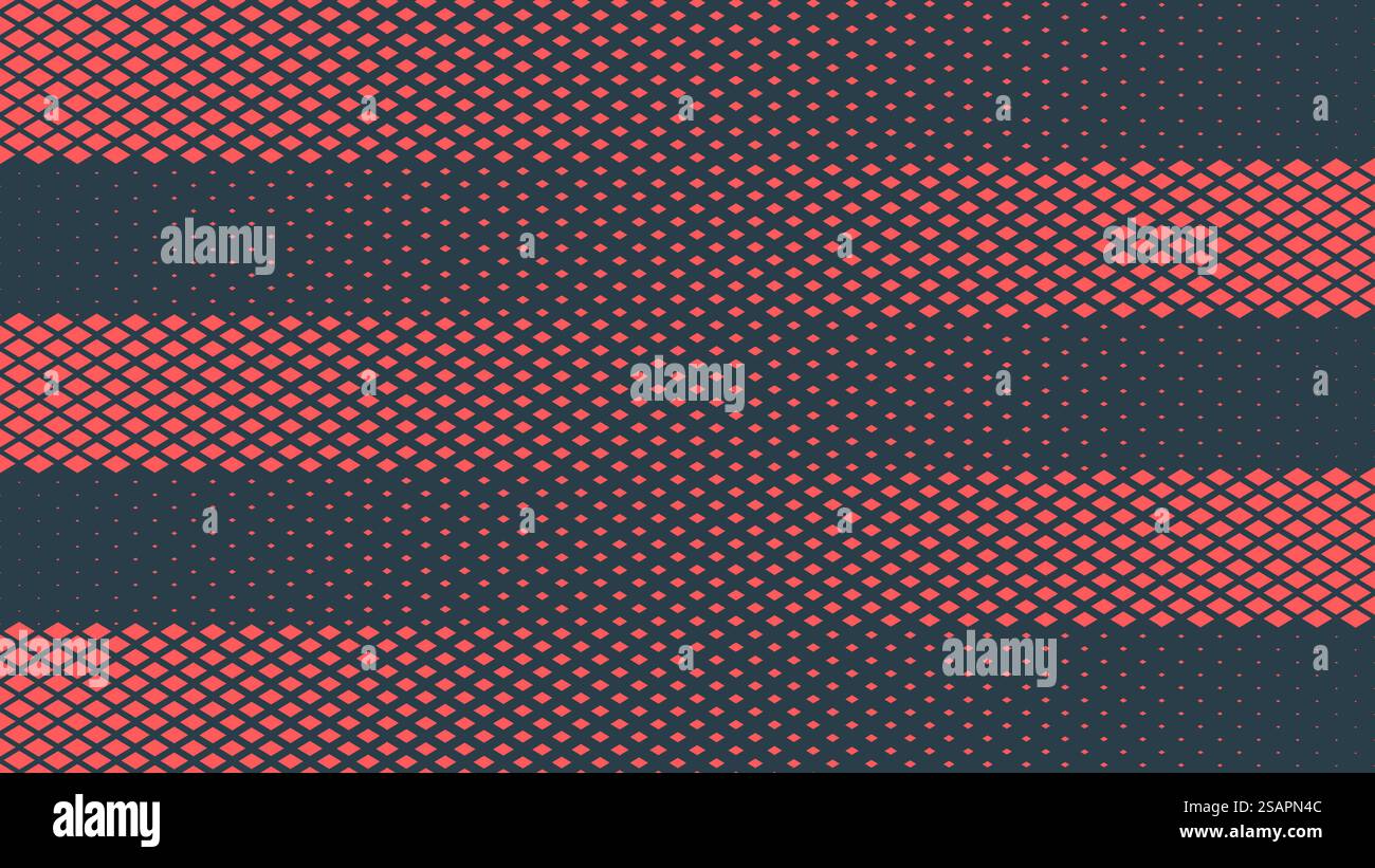 Vector Halftone Checkered Pattern Rhombus Dots Modern Texture Red Blue ...