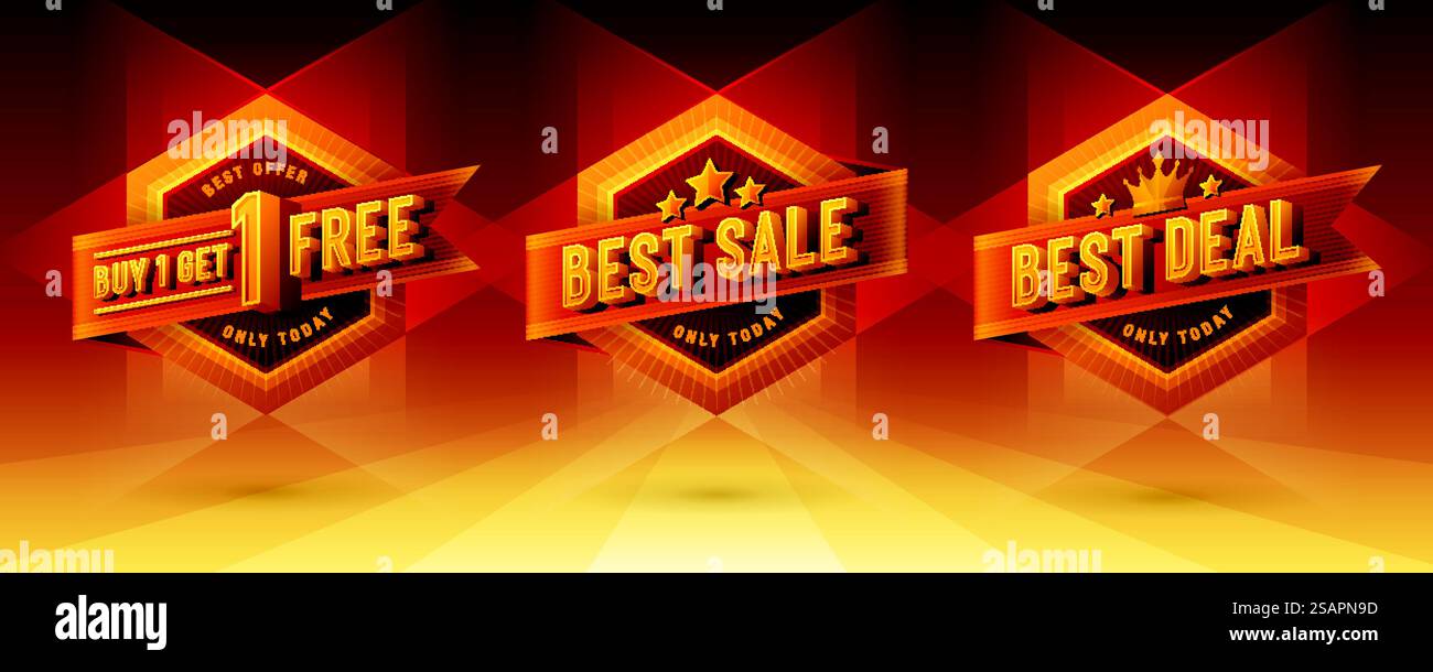 Buy one free sale Stock Vector Images - Alamy