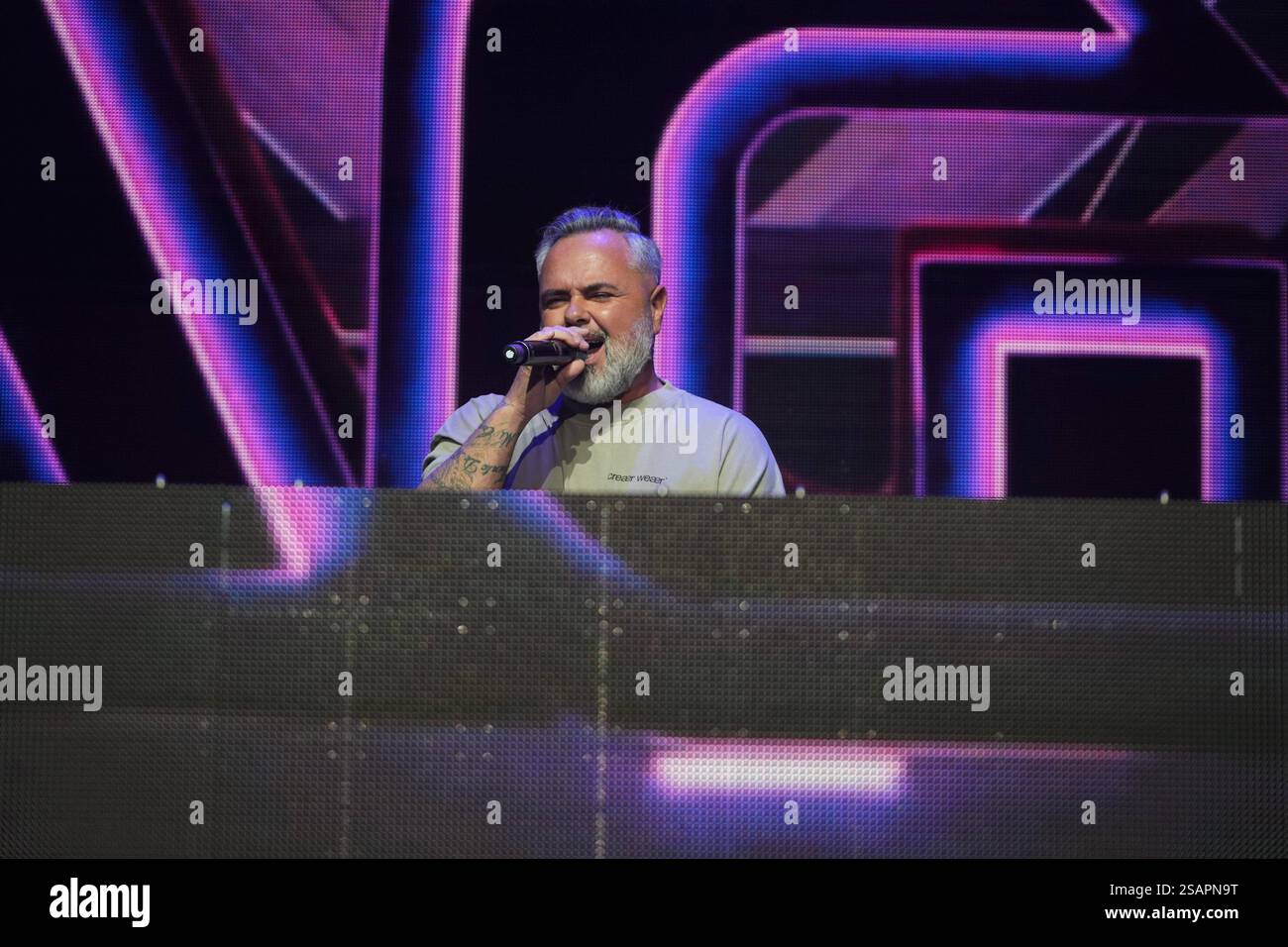 Madrid, Spain. 30th Jan, 2025. Singer Juan Magán performing on their ...