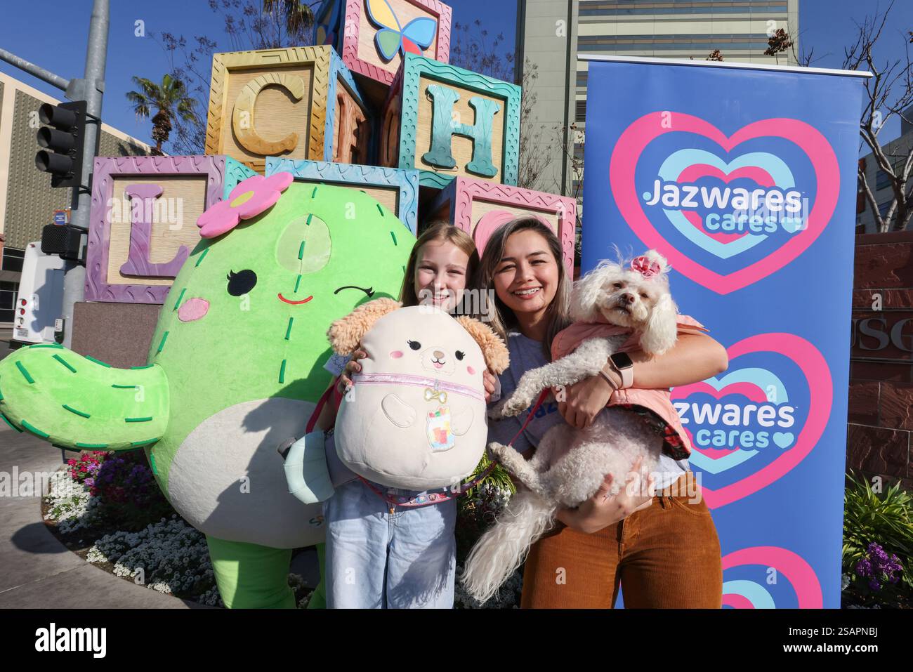 IMAGE DISTRIBUTED FOR JAZWARES - 11-year-old wish kid Olivia, her dog ...