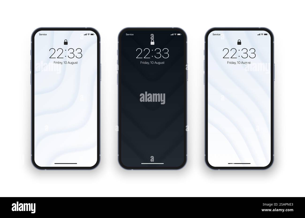 Different Variations Black And White 3D Layered Smooth Blurred ...