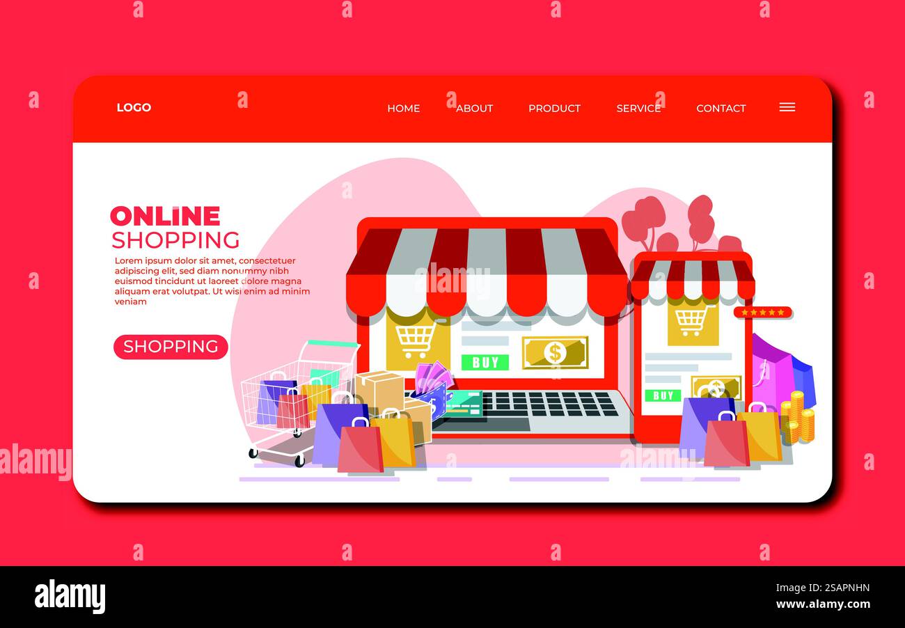 Online store purchase Stock Vector Images - Alamy