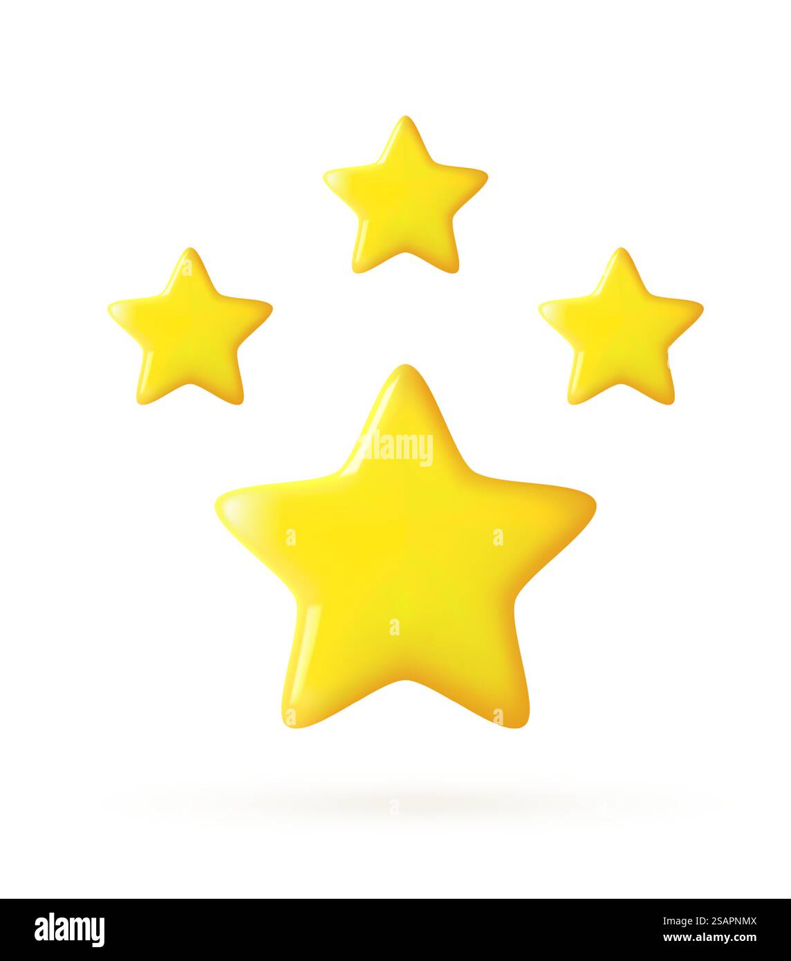 3D Rating stars icon for review product. Collection icon design for ...