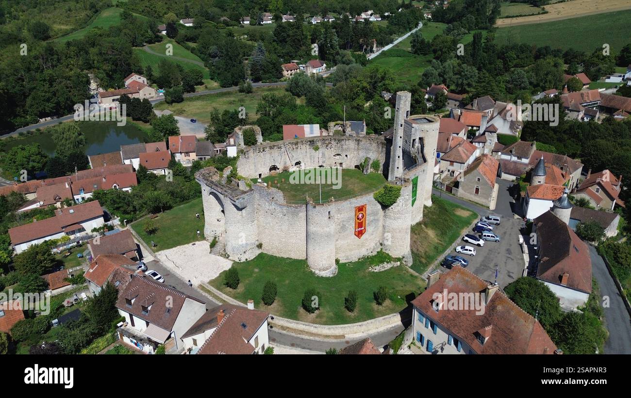 drone photo Billy castle france europe Stock Photo - Alamy