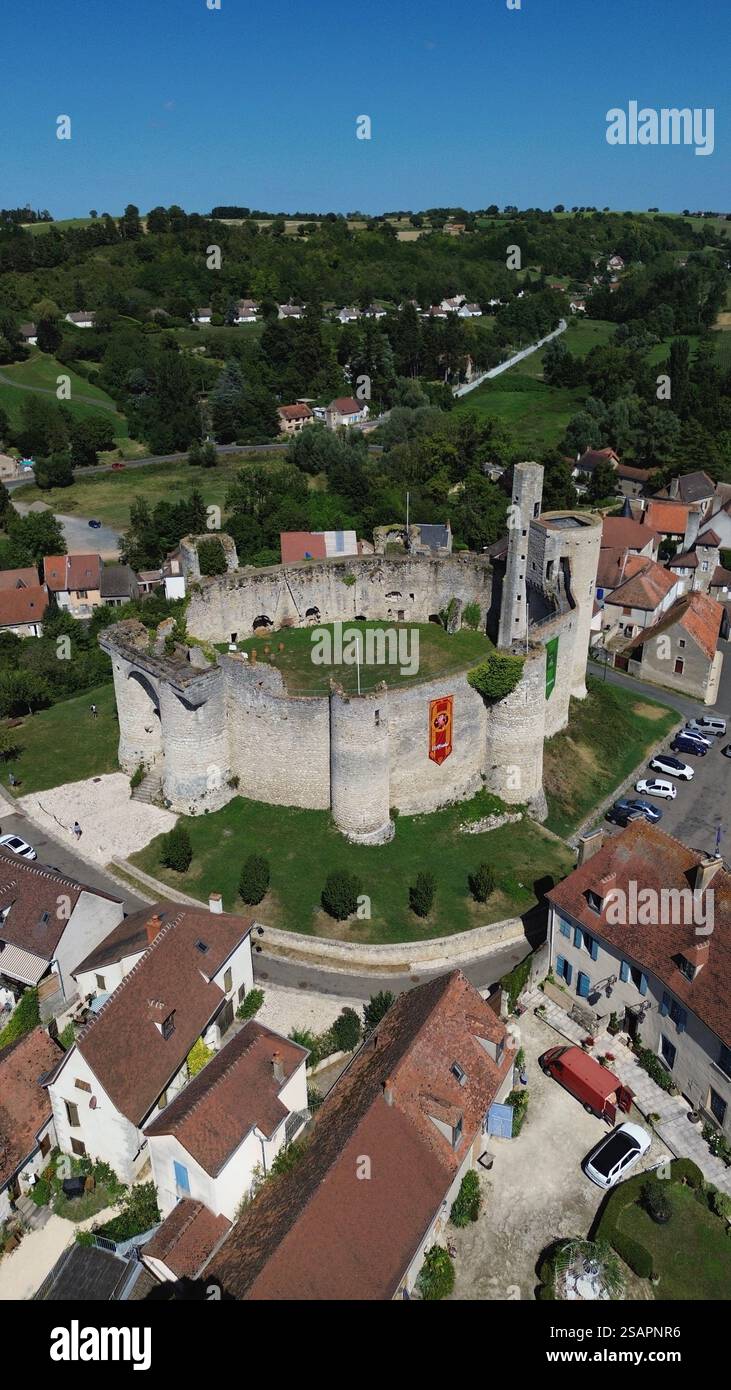 drone photo Billy castle france europe Stock Photo - Alamy