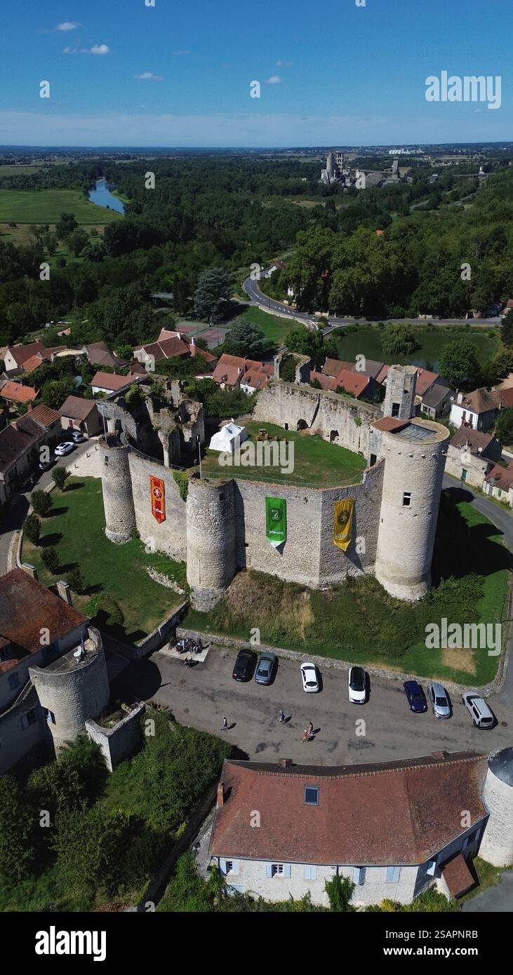 drone photo Billy castle france europe Stock Photo - Alamy