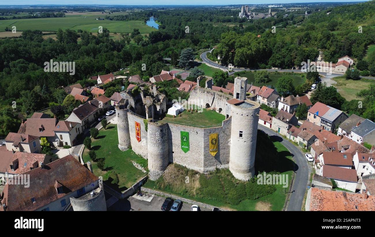 drone photo Billy castle france europe Stock Photo - Alamy