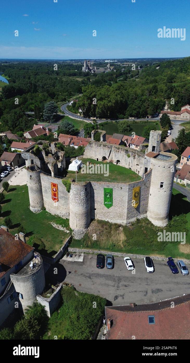 drone photo Billy castle france europe Stock Photo - Alamy