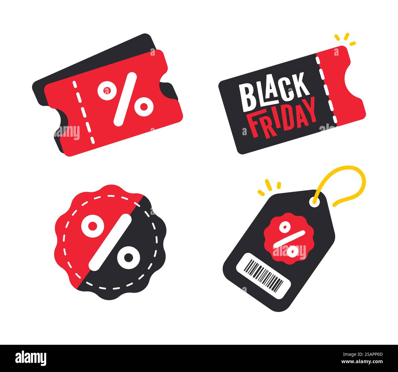Black Friday discount coupon. Special discount offer banner Stock ...