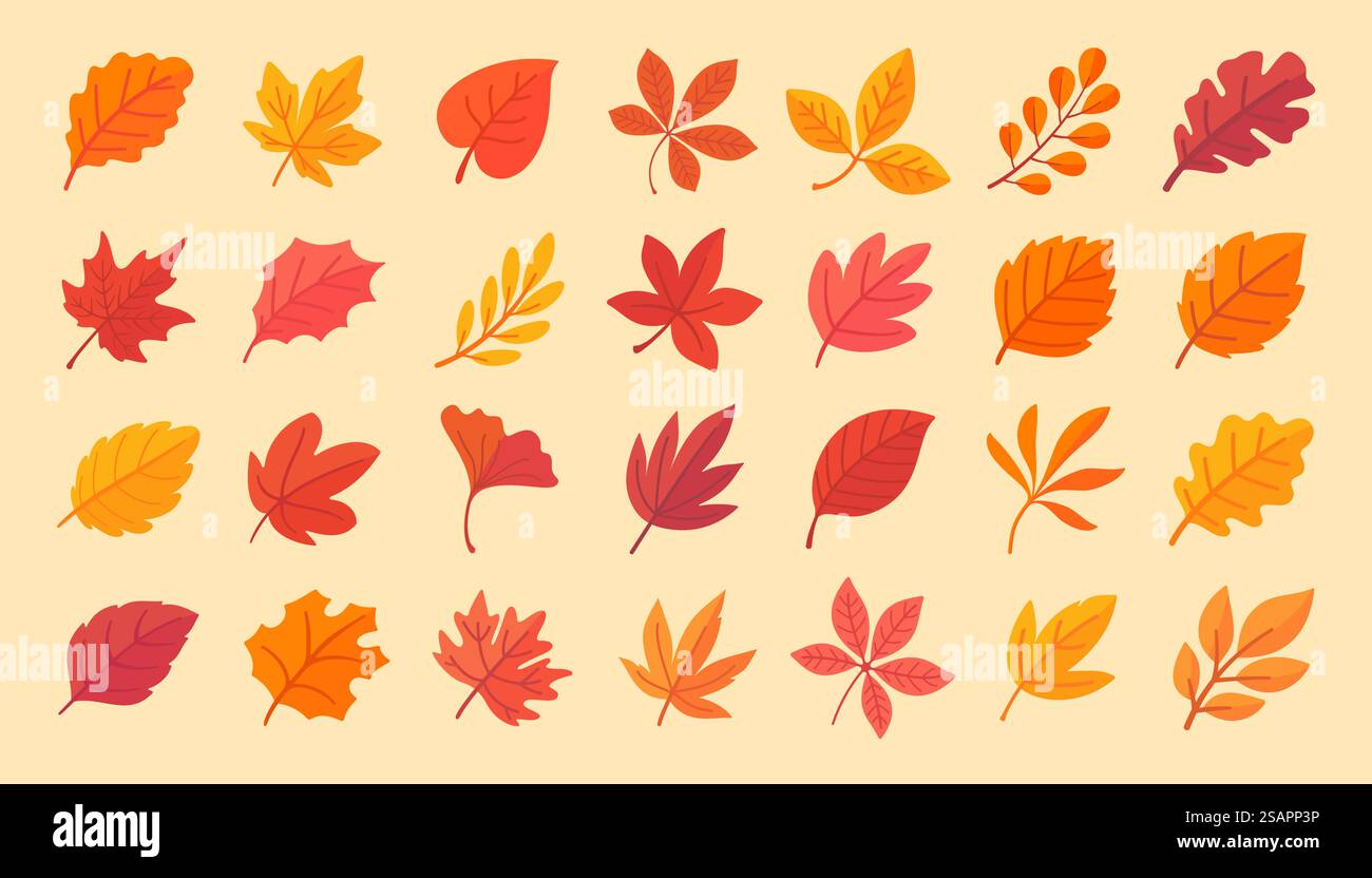 Old golden leaves in Stock Vector Images - Alamy