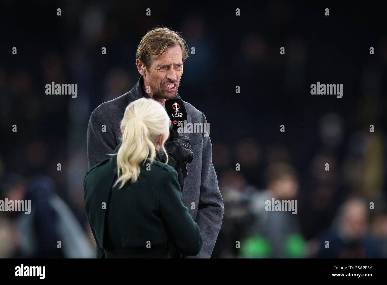 LONDON, UK - 30th Jan 2025: Peter Crouch working for TNT Sports during ...