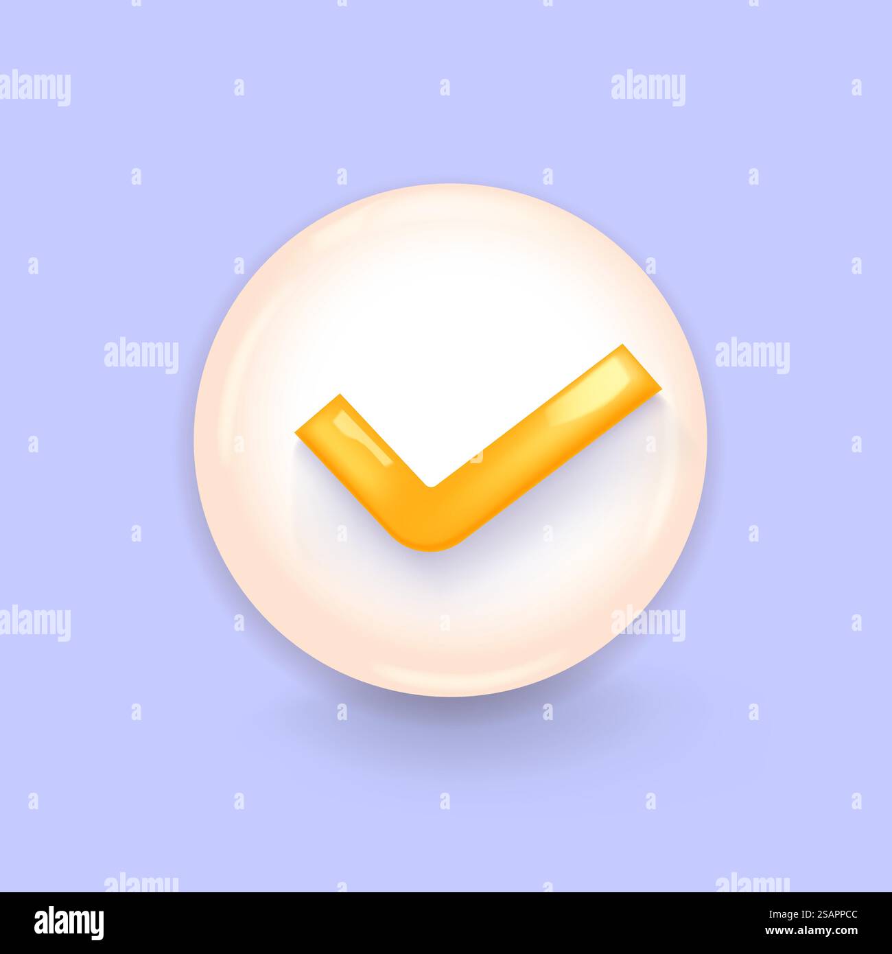3d check mark icon, check list button choice for right, success, tick select, accept, agree on ...