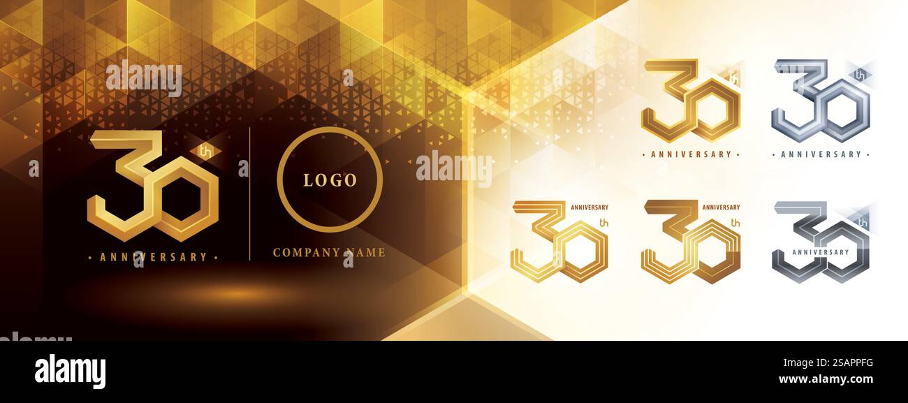 30th Anniversary logotype design, Thirty years anniversary celebration ...