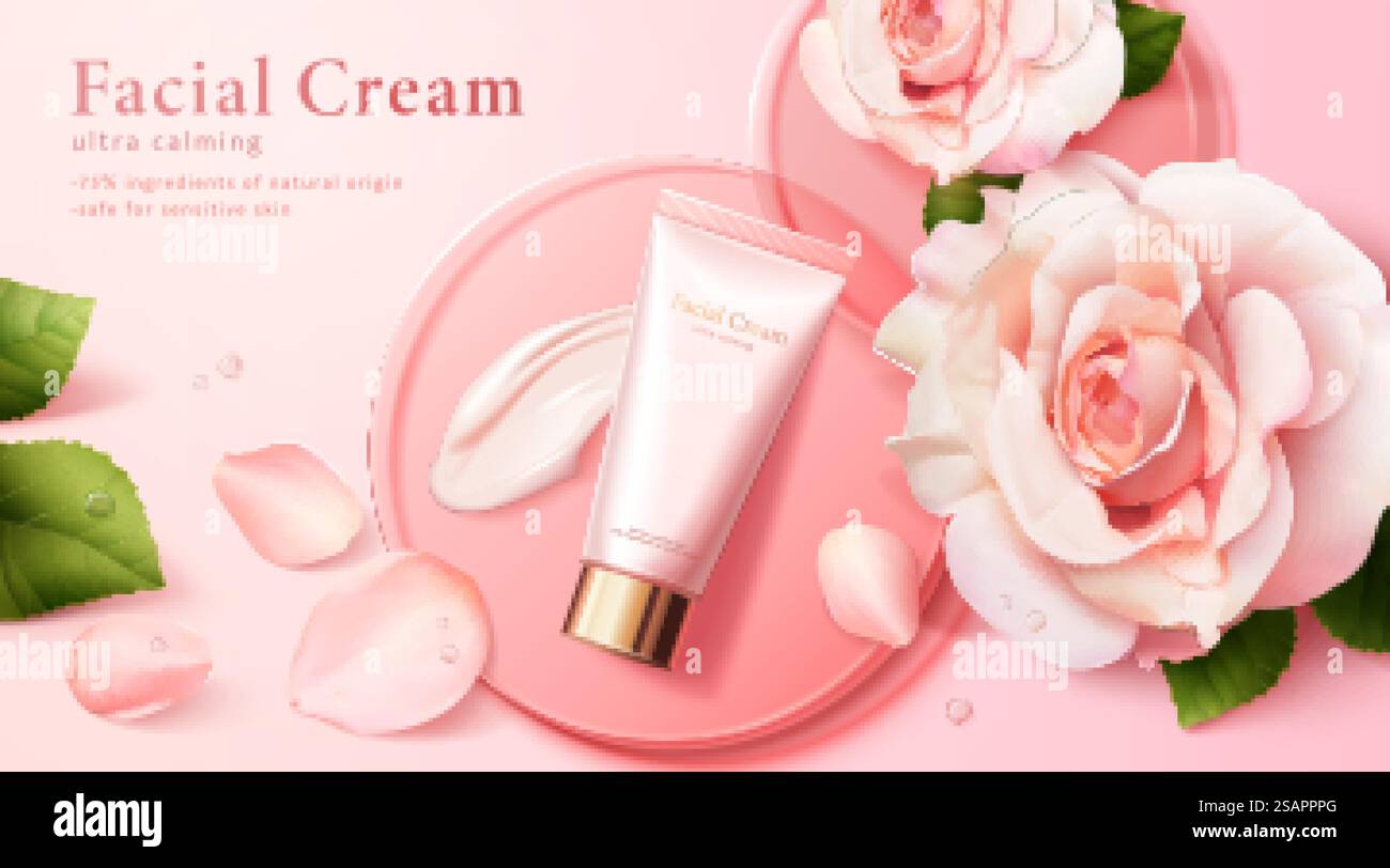 Beauty facial cream skincare Stock Vector Images - Alamy