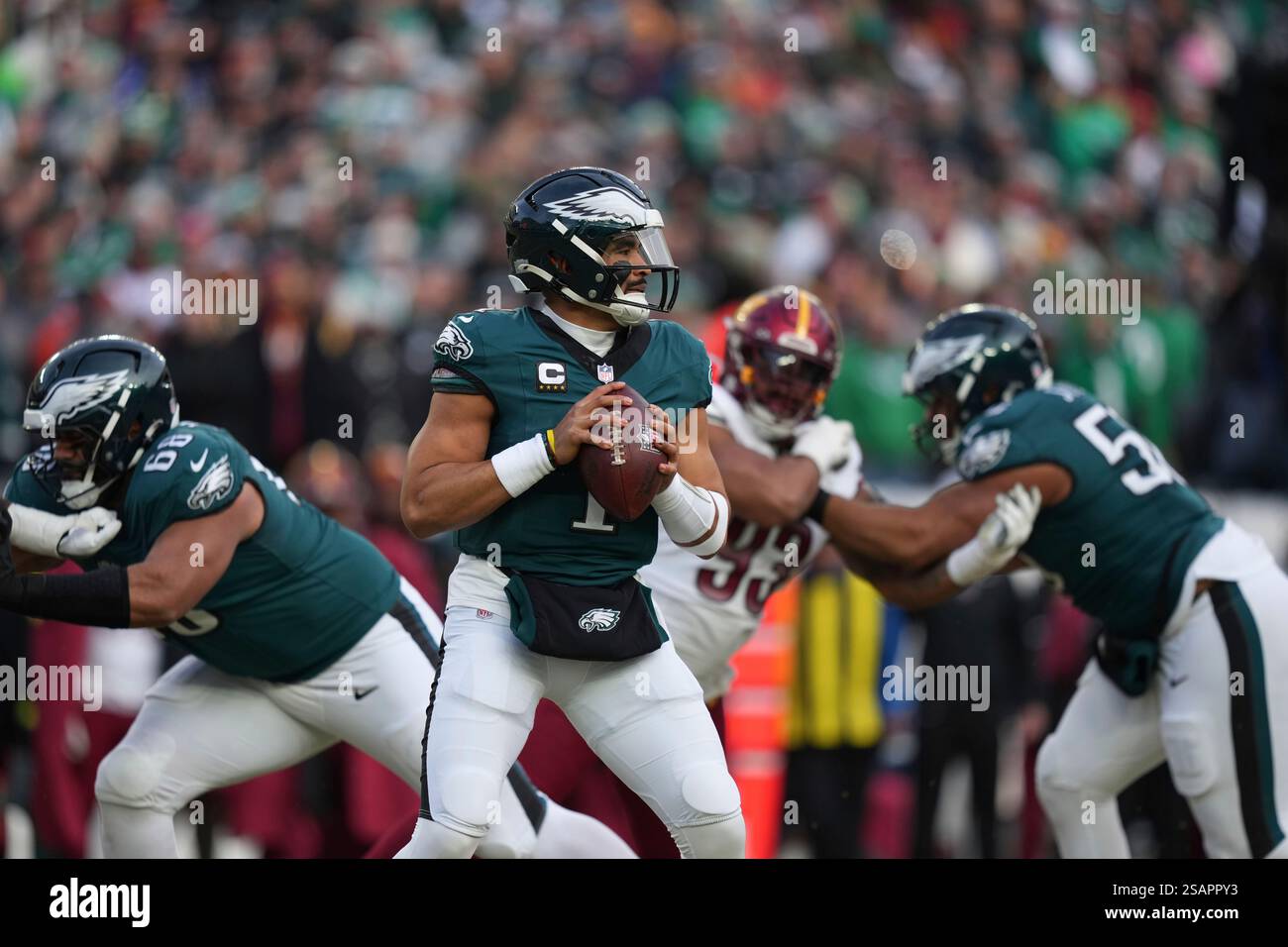 Philadelphia Eagles' Jalen Hurts plays during the NFC Championship NFL ...