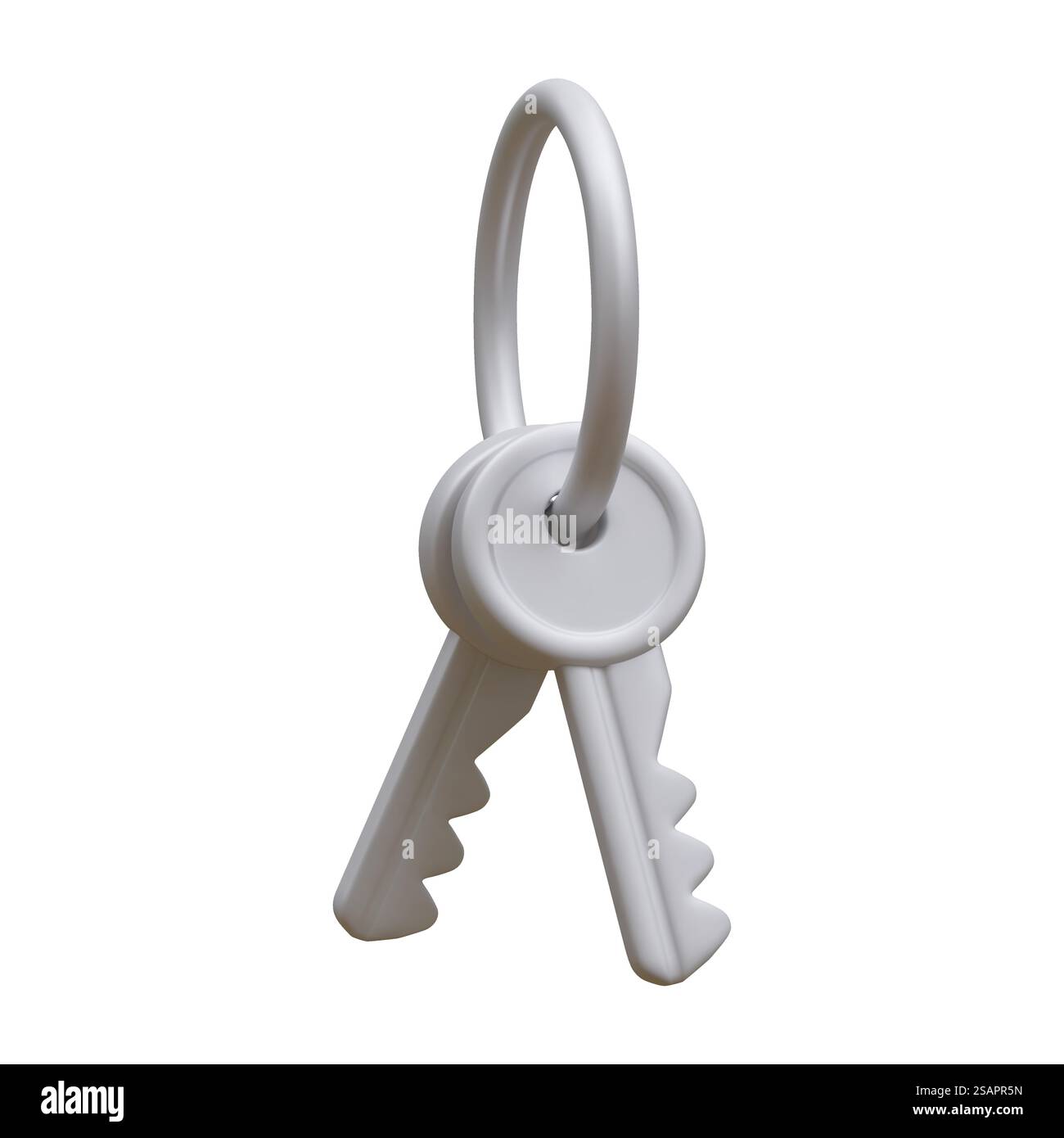 3d realistic silver bunch of keys isolated in light background. Vector ...