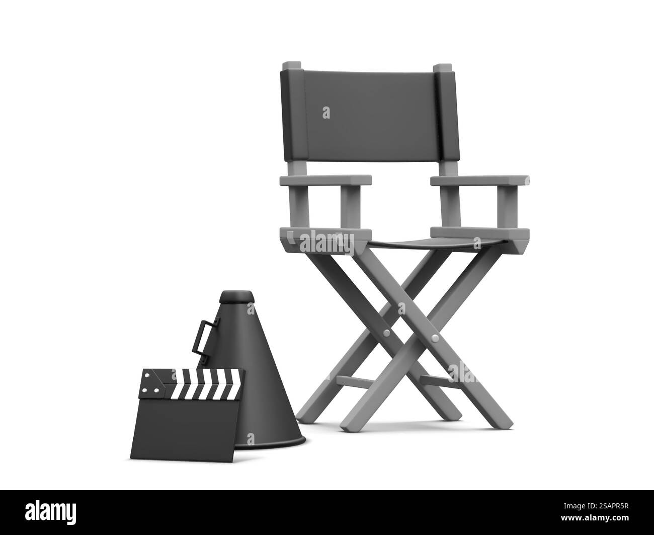 3d realistic movie industry concept. Cinema production design concept ...