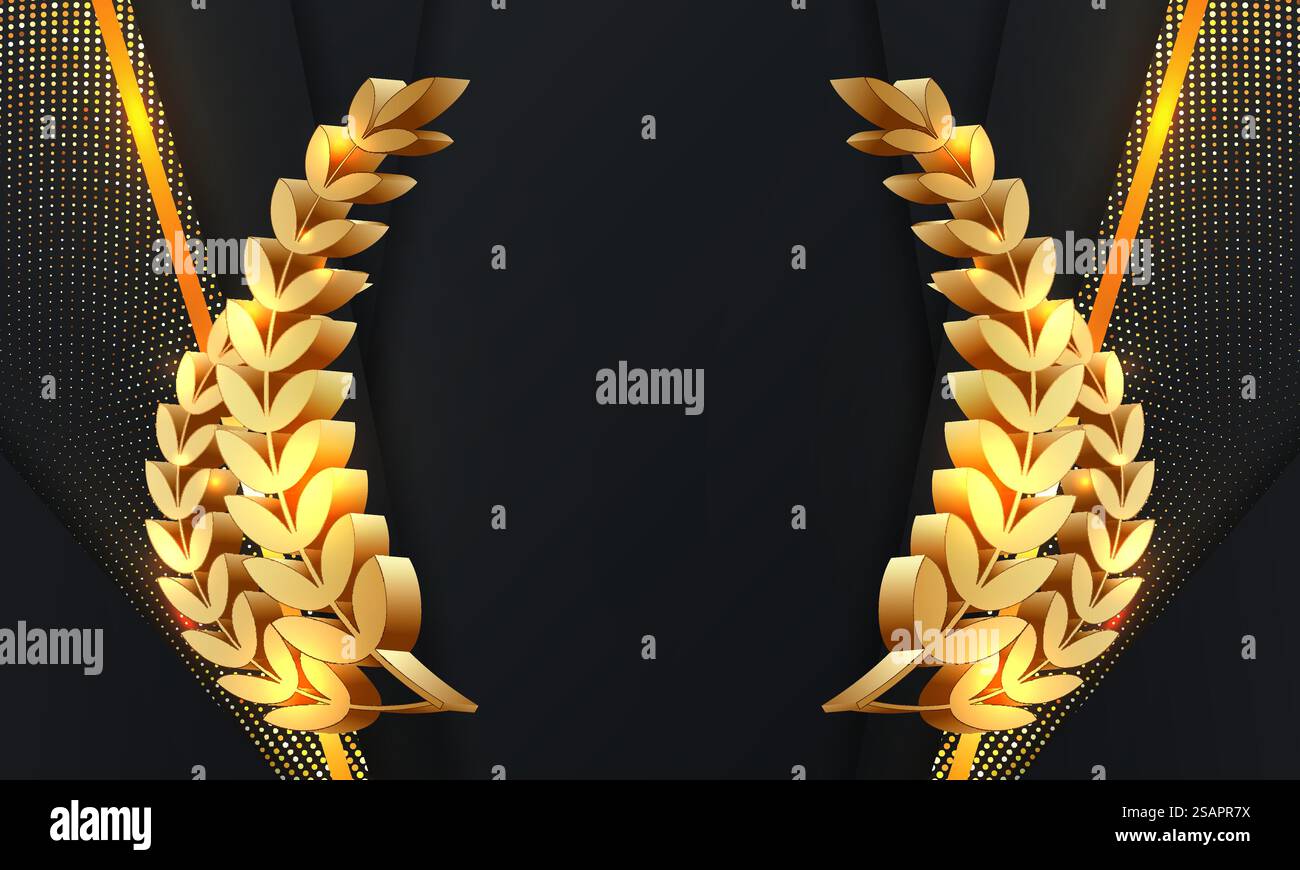 Abstract golden award background with light rays Stock Vector Image ...