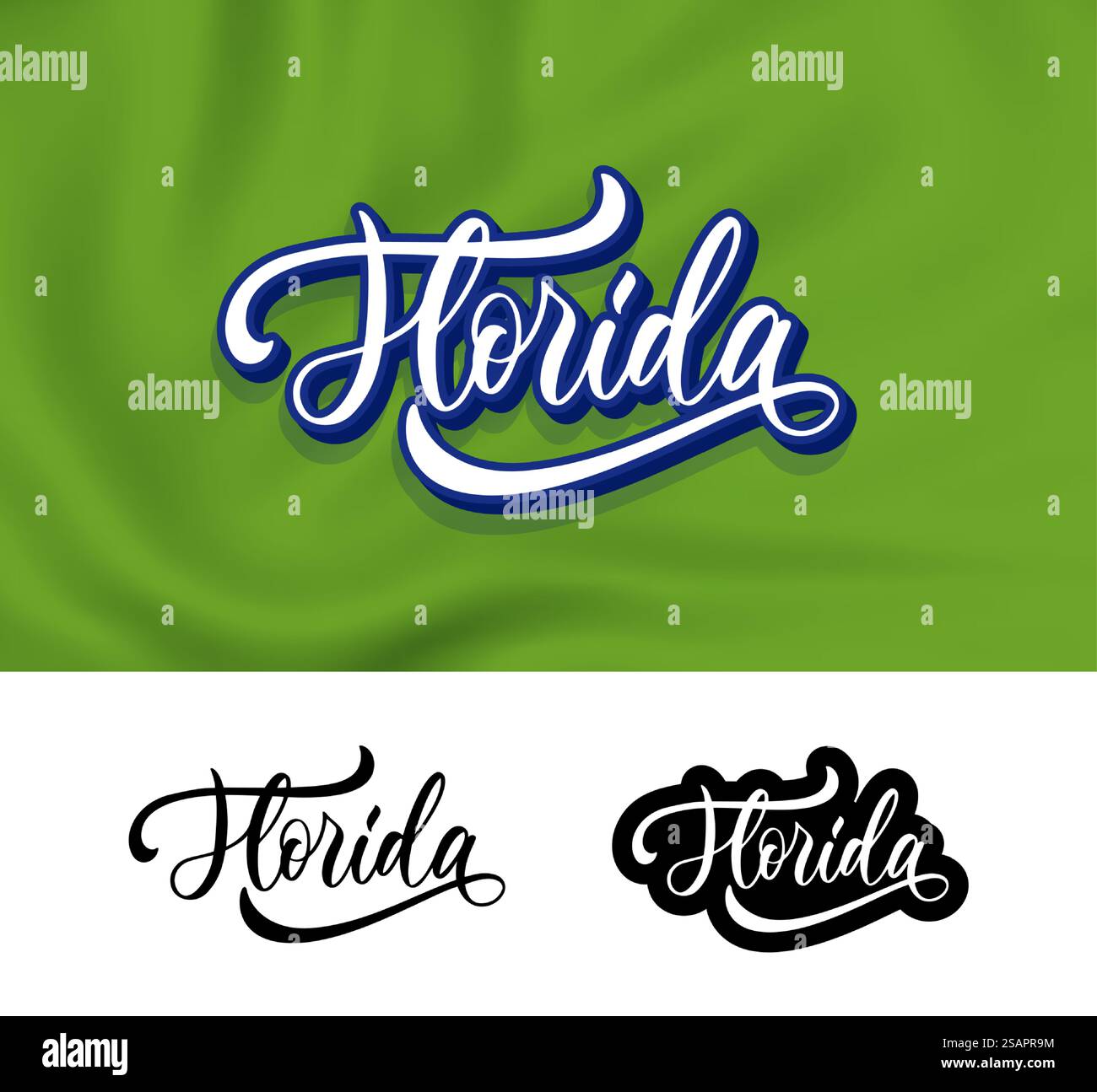 Florida, vector hand lettering design. Modern typography design Stock ...