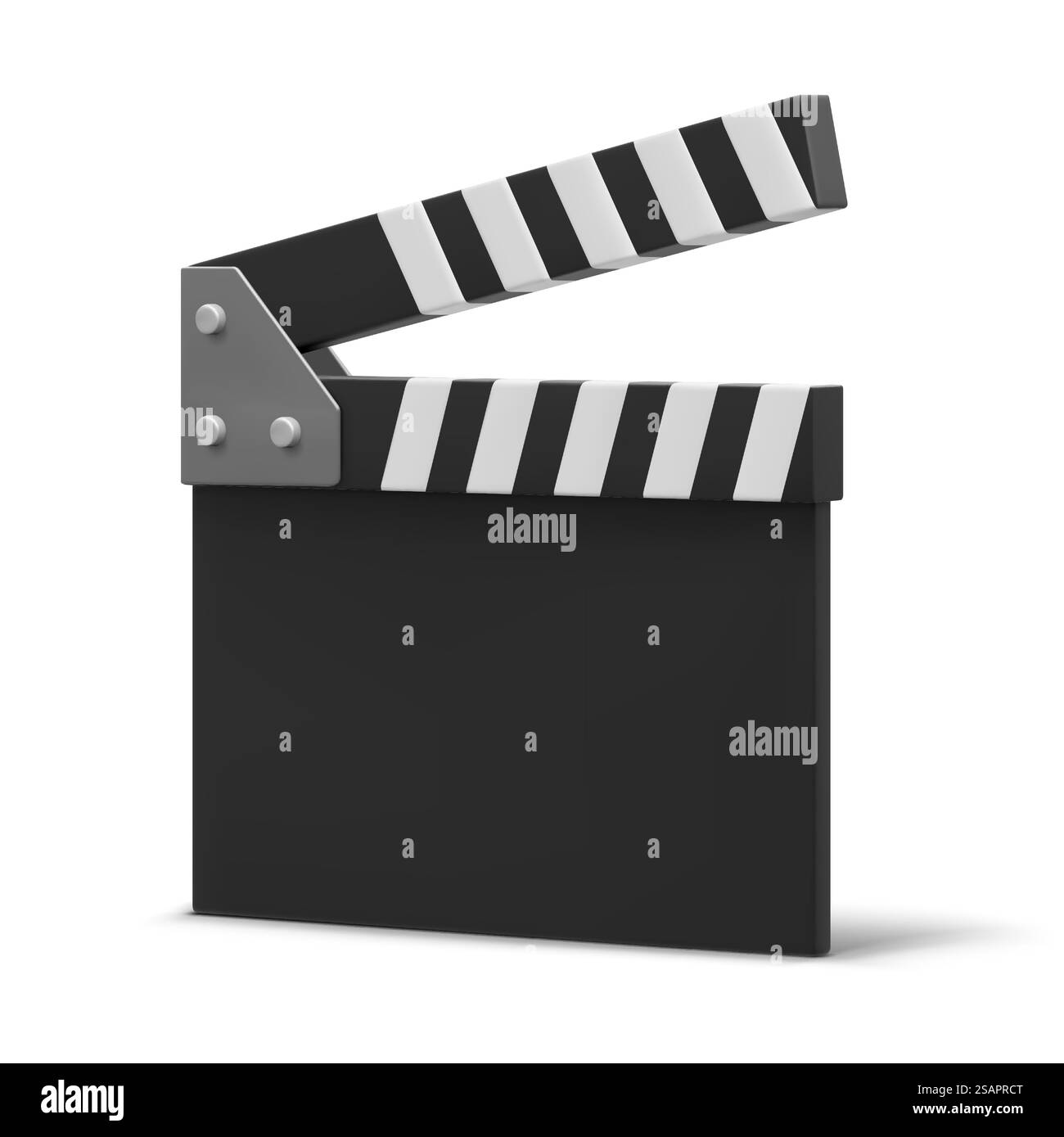 3d realistic clapperboard isolated on white background. Vector ...