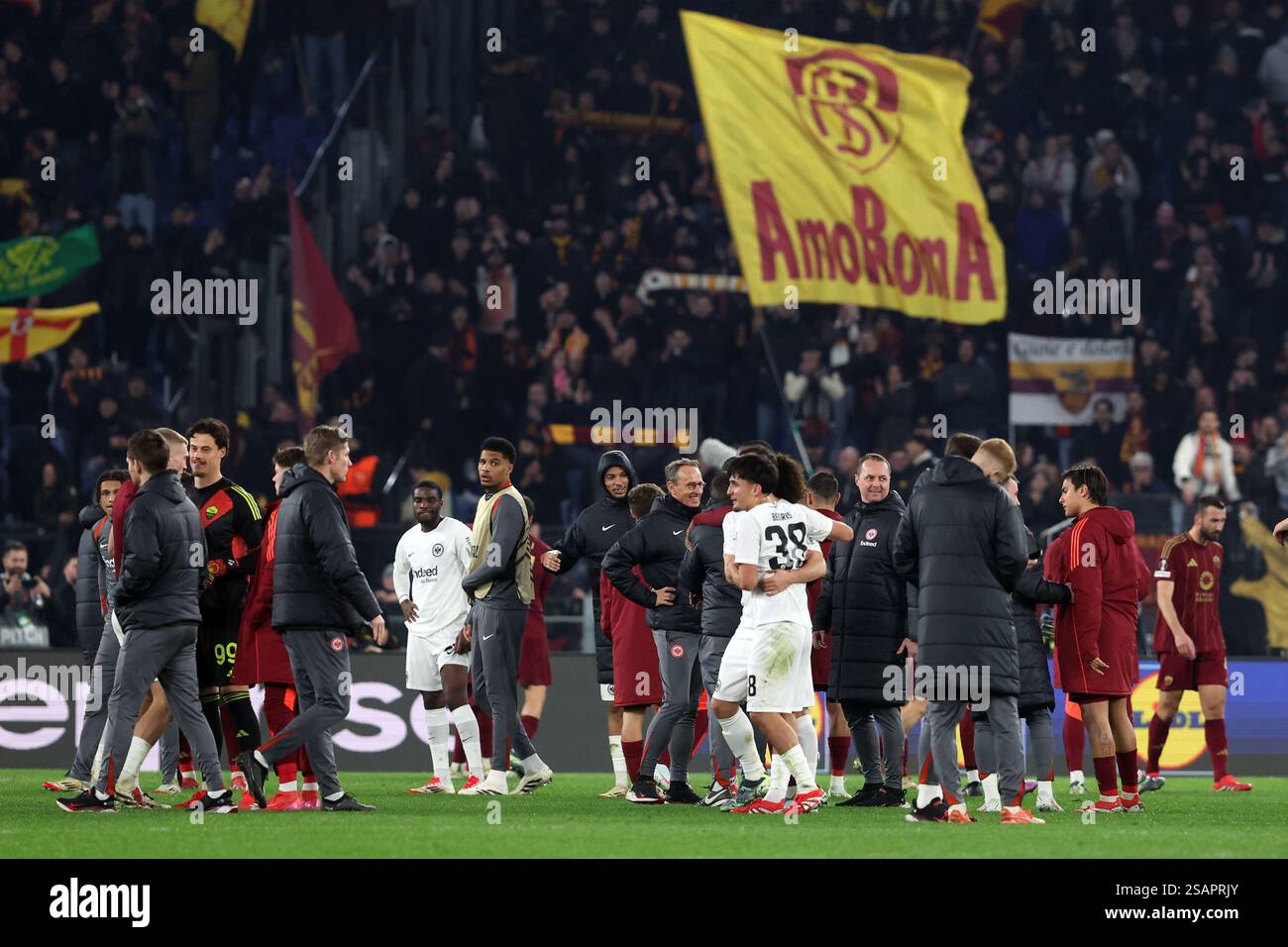 Rome, Italy. 30th Jan, 2025. Rome, Italy 30.01.2025: Eintracht at end ...